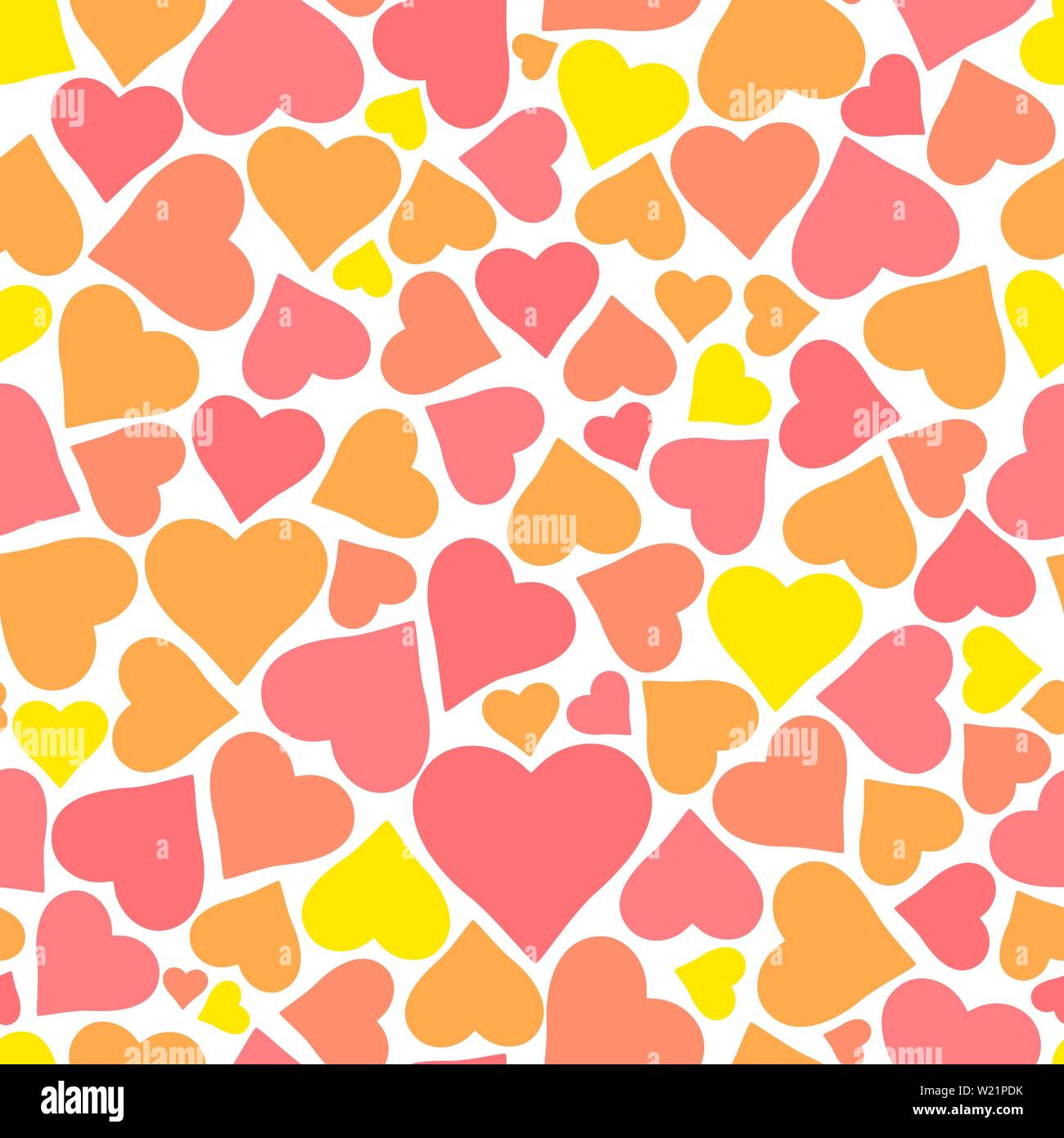 Vector seamless pattern with hearts. Can be used for wallpaper, pattern ...