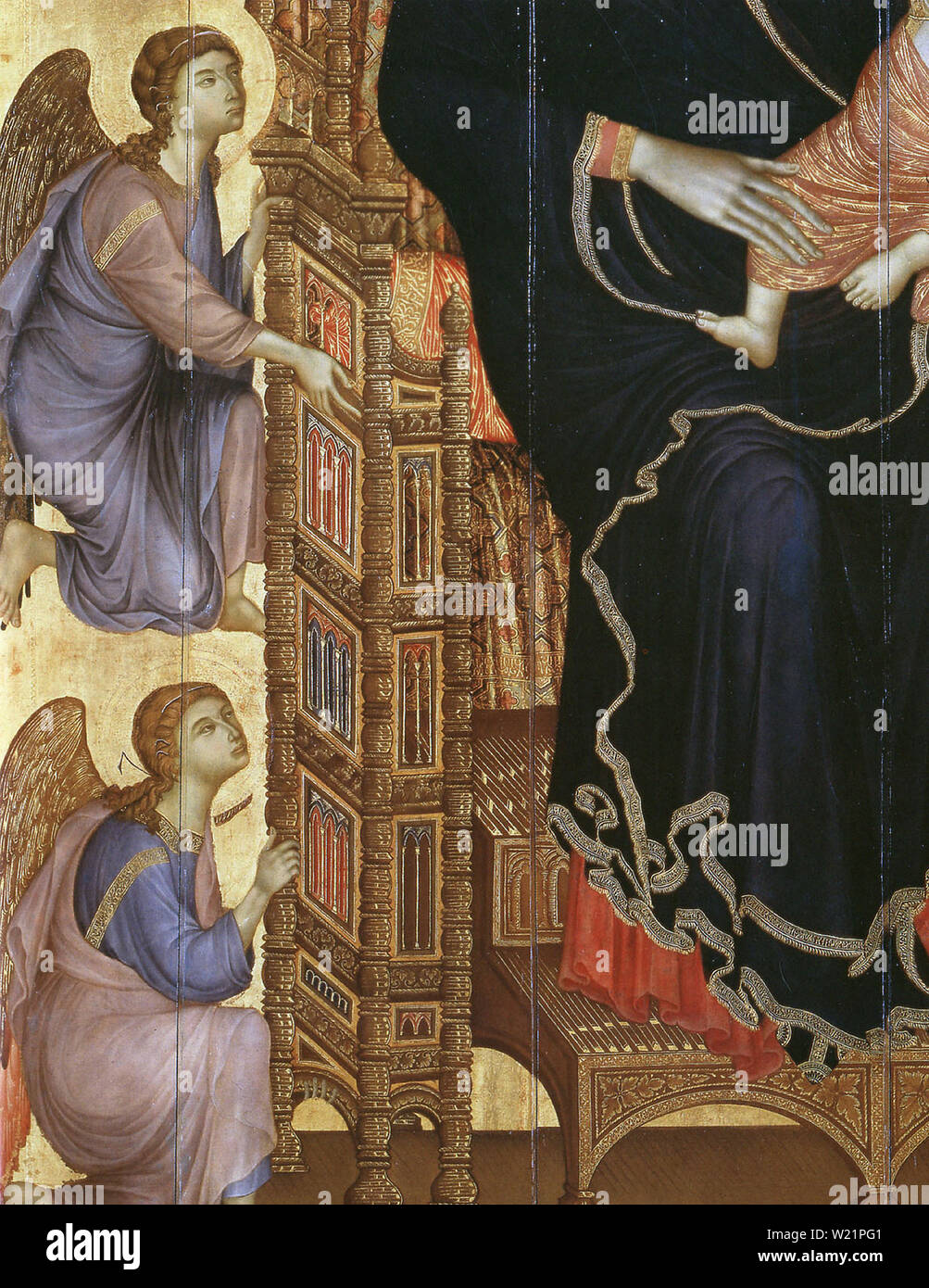 Duccio di Buoninsegna - Madonn Child Fragment 1 Stock Photo - Alamy