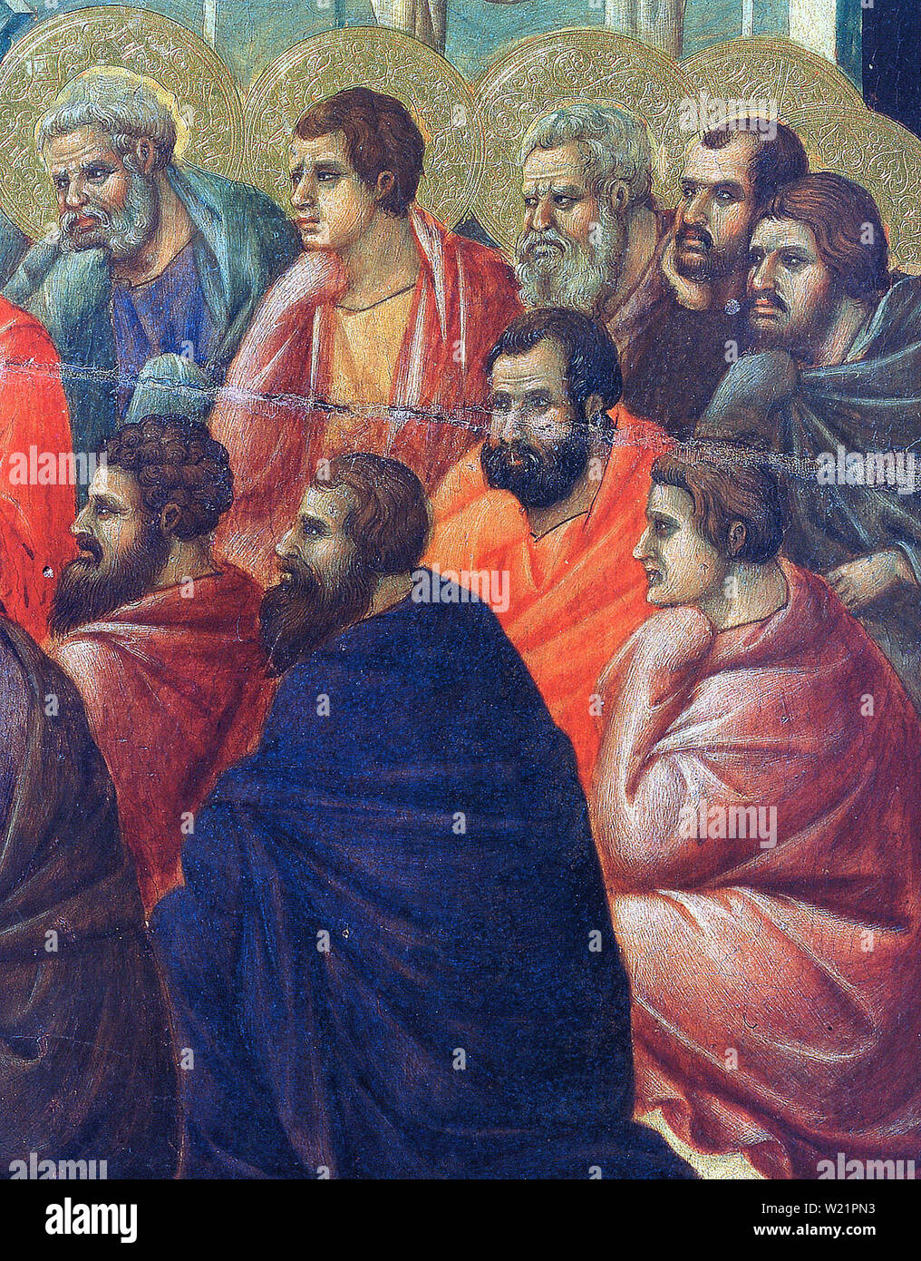 Duccio di Buoninsegna - Christ Preaches Apostles Fragment 1311 Stock Photo - Alamy