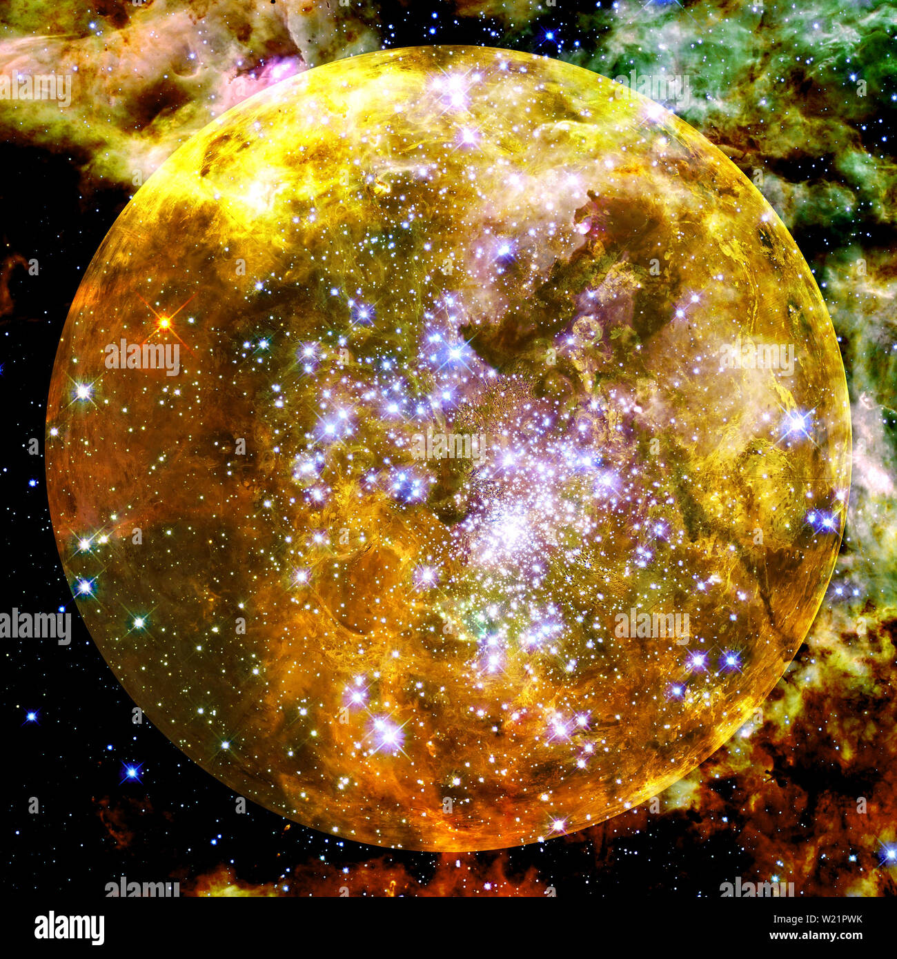 Planet Venus. Cosmos art. Elements of this image furnished by NASA ...