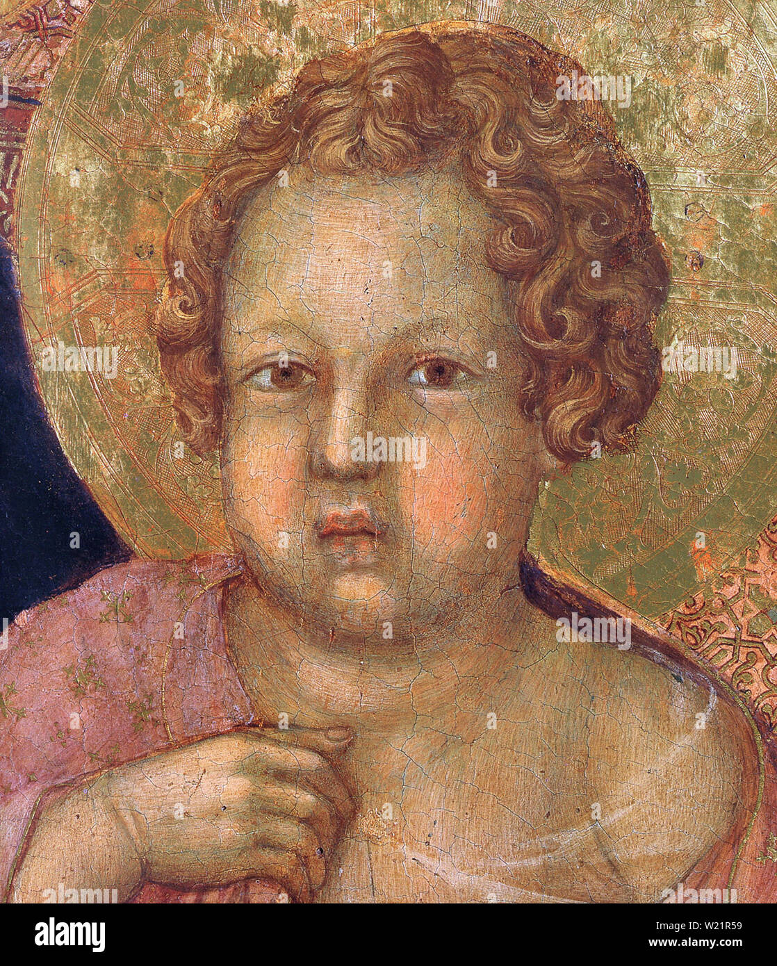 Duccio di Buoninsegna - Madonn Child Throne Front Side Fragment 1311 17 1311 Stock Photo - Alamy