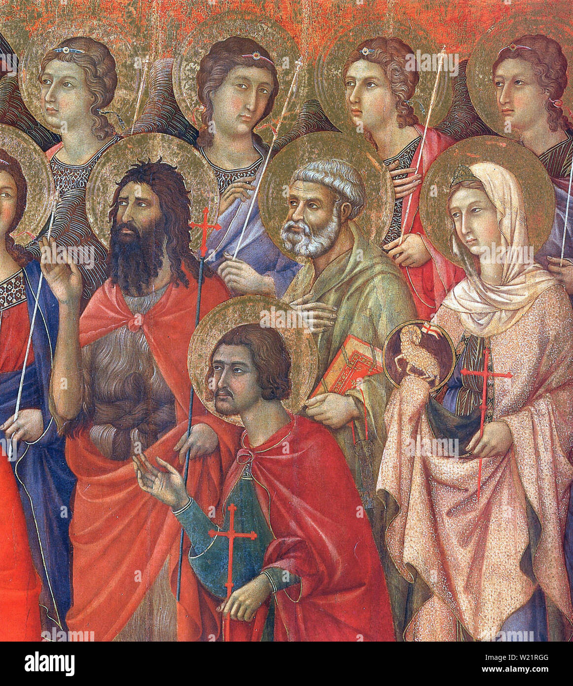 Duccio di Buoninsegna - Madonn Child Throne Front Side Fragment 1311 6 1311 Stock Photo - Alamy