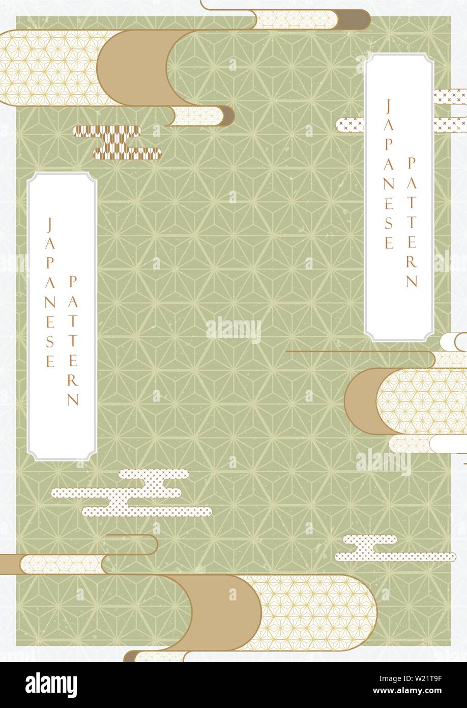 Japanese template vector with pattern. Geometric background in Asian ...