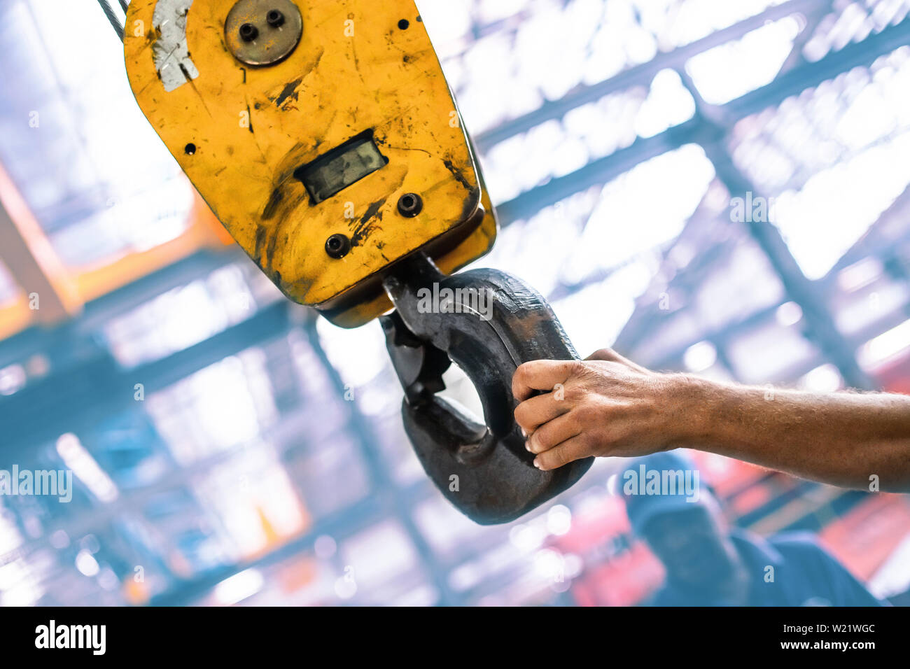 Industrial hook lift crane hi-res stock photography and images - Alamy
