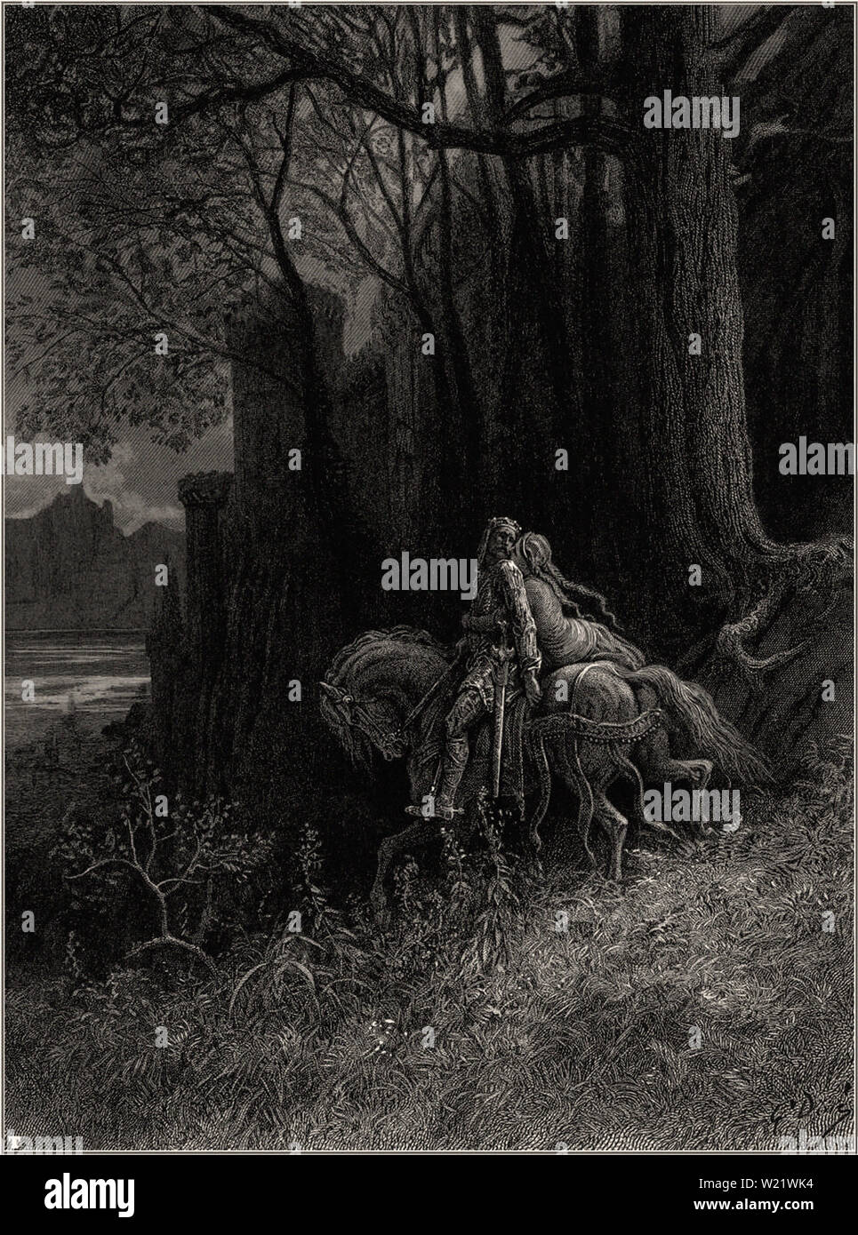Gustave Doré - Geraint Enid Ride Away Stock Photo - Alamy