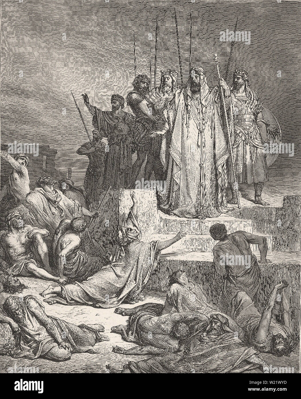 Gustave Doré - Famine Samaria Stock Photo - Alamy