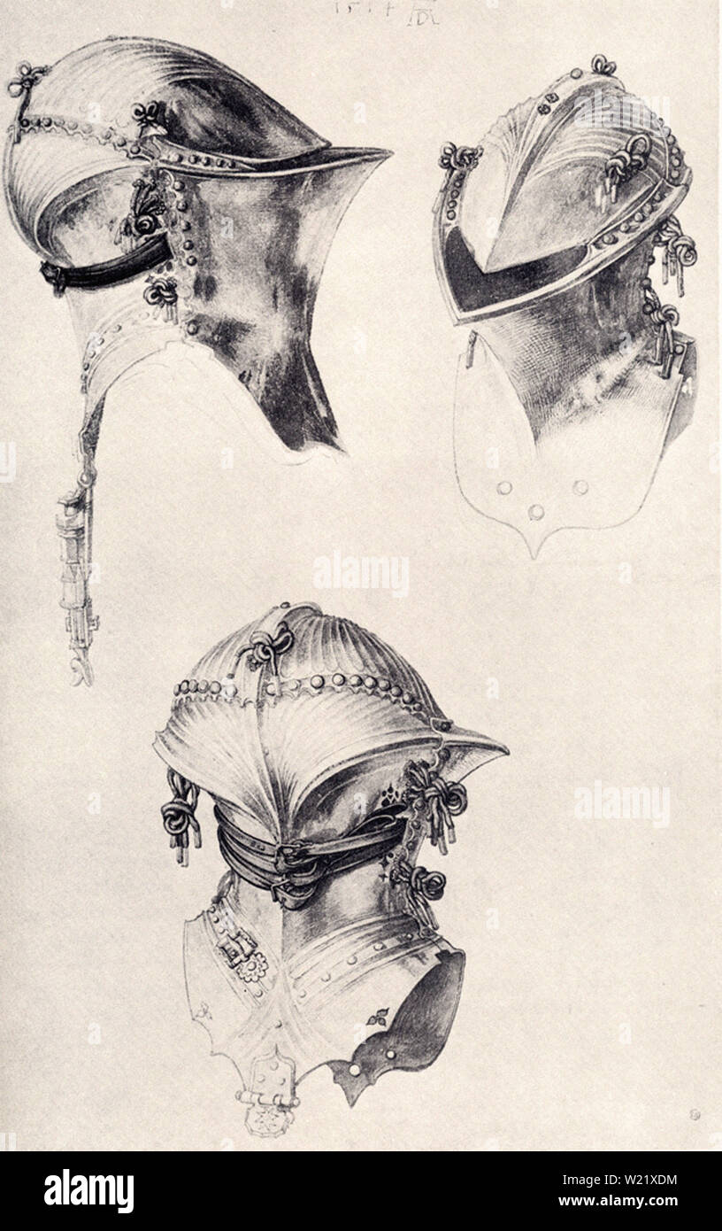 Albrecht Dürer - Side Front Back View Helmet 15 Stock Photo - Alamy