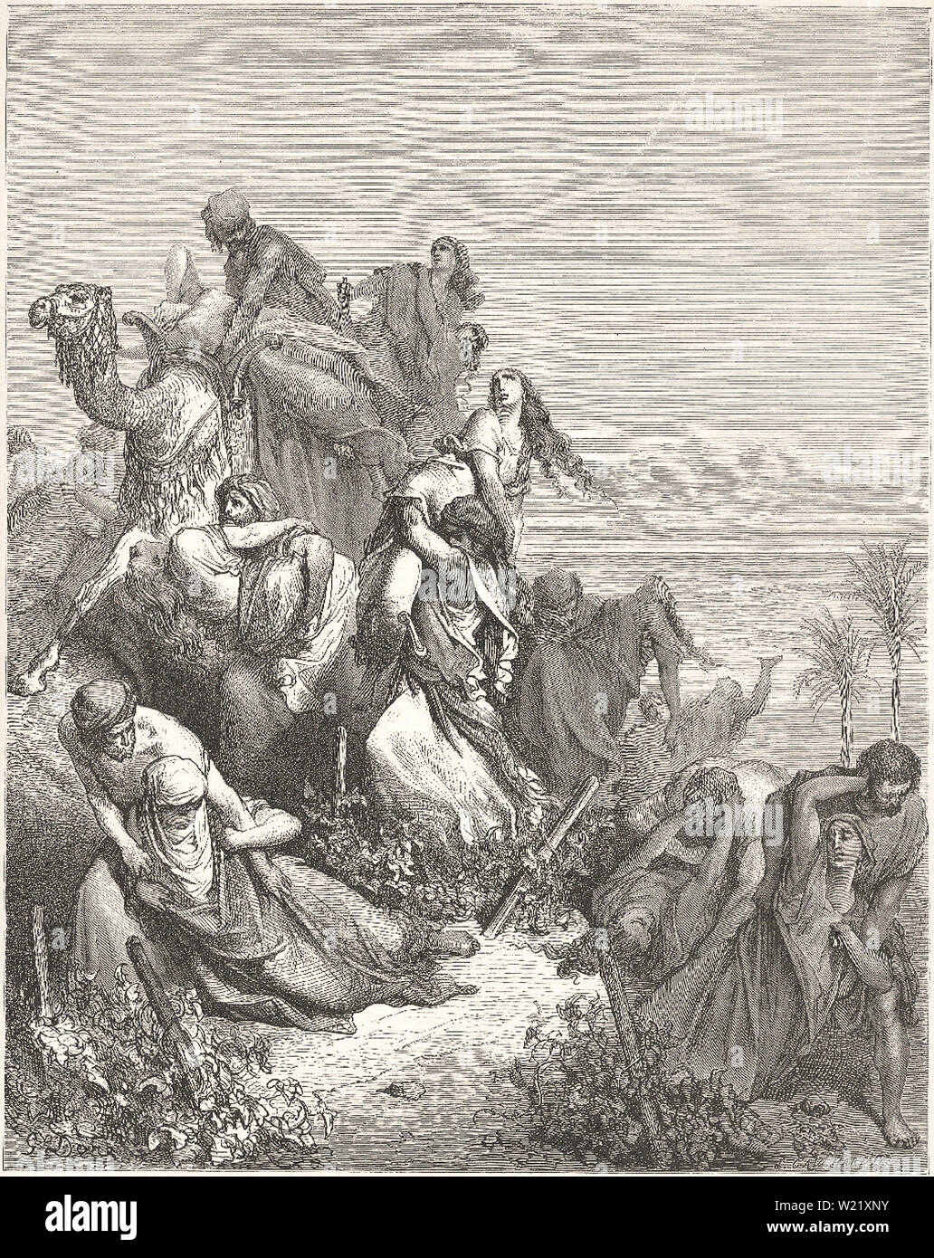 Gustave Doré - Benjaminites Take Virgins Jabesh Gilead Stock Photo - Alamy