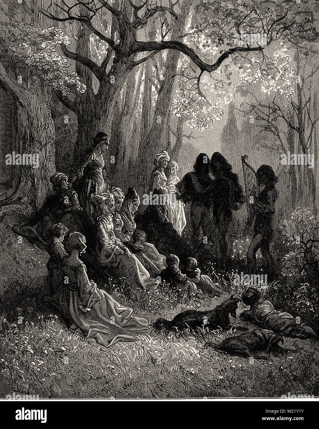 Gustave Doré - TroubaGerrit Dours Singing Glories Crusades Stock Photo ...