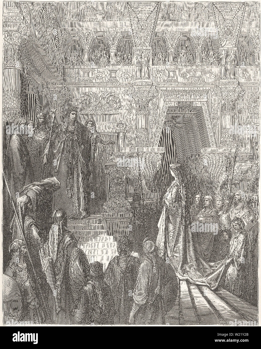 Gustave Doré - Solomon Receives Queen Sheba Stock Photo - Alamy