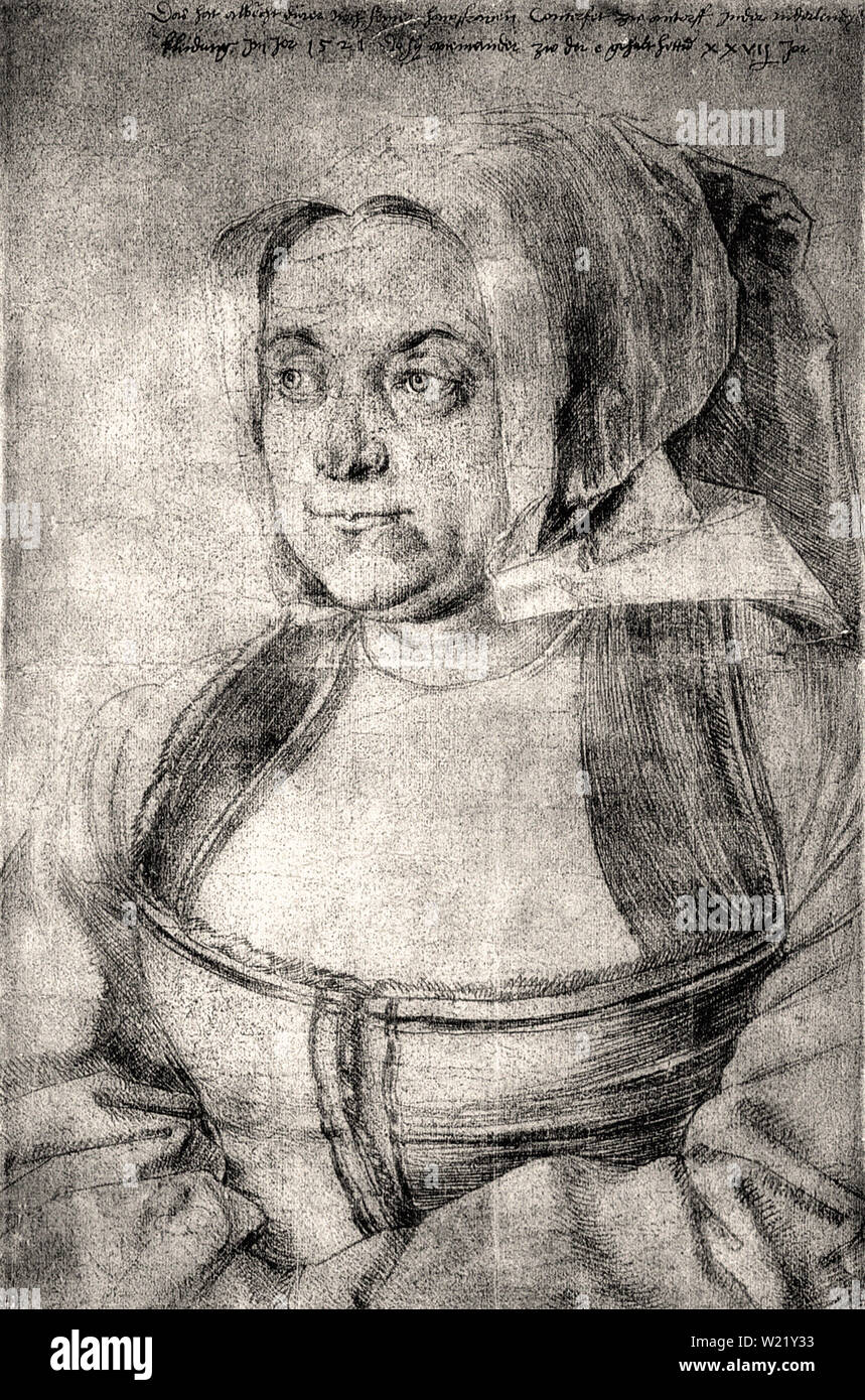 Albrecht Dürer - Agnes D Urerin Dutch Tracht 1521 Stock Photo - Alamy