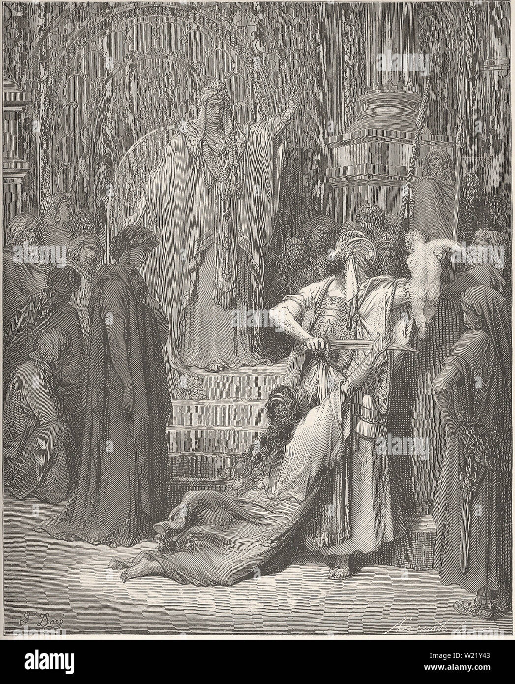 The judgment of solomon doré hi-res stock photography and images - Alamy