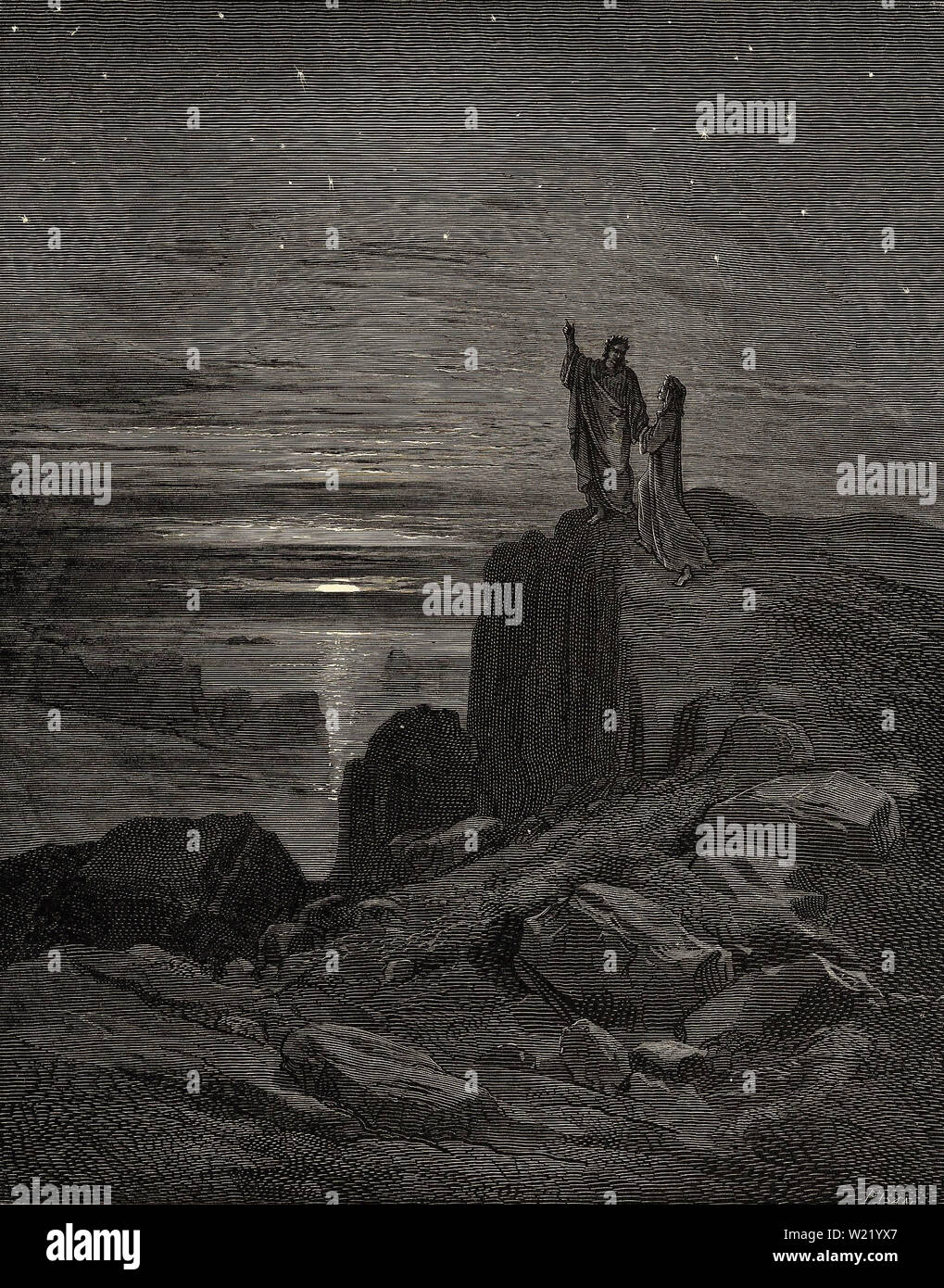 Gustave Doré - Inferno Canto 34 2 Stock Photo - Alamy