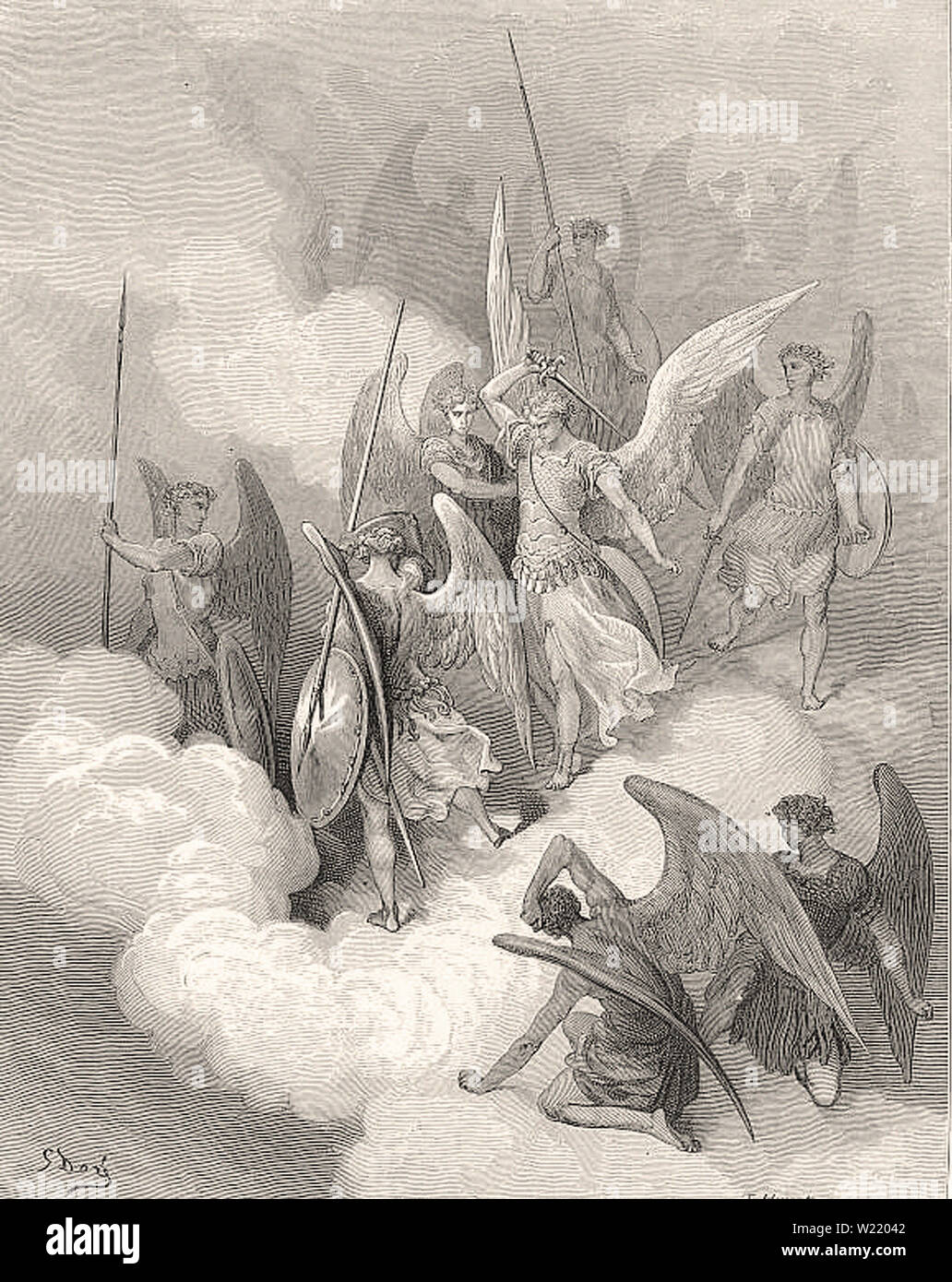 Gustave Doré - This Greeting Thy Impious Crest Receive Stock Photo - Alamy