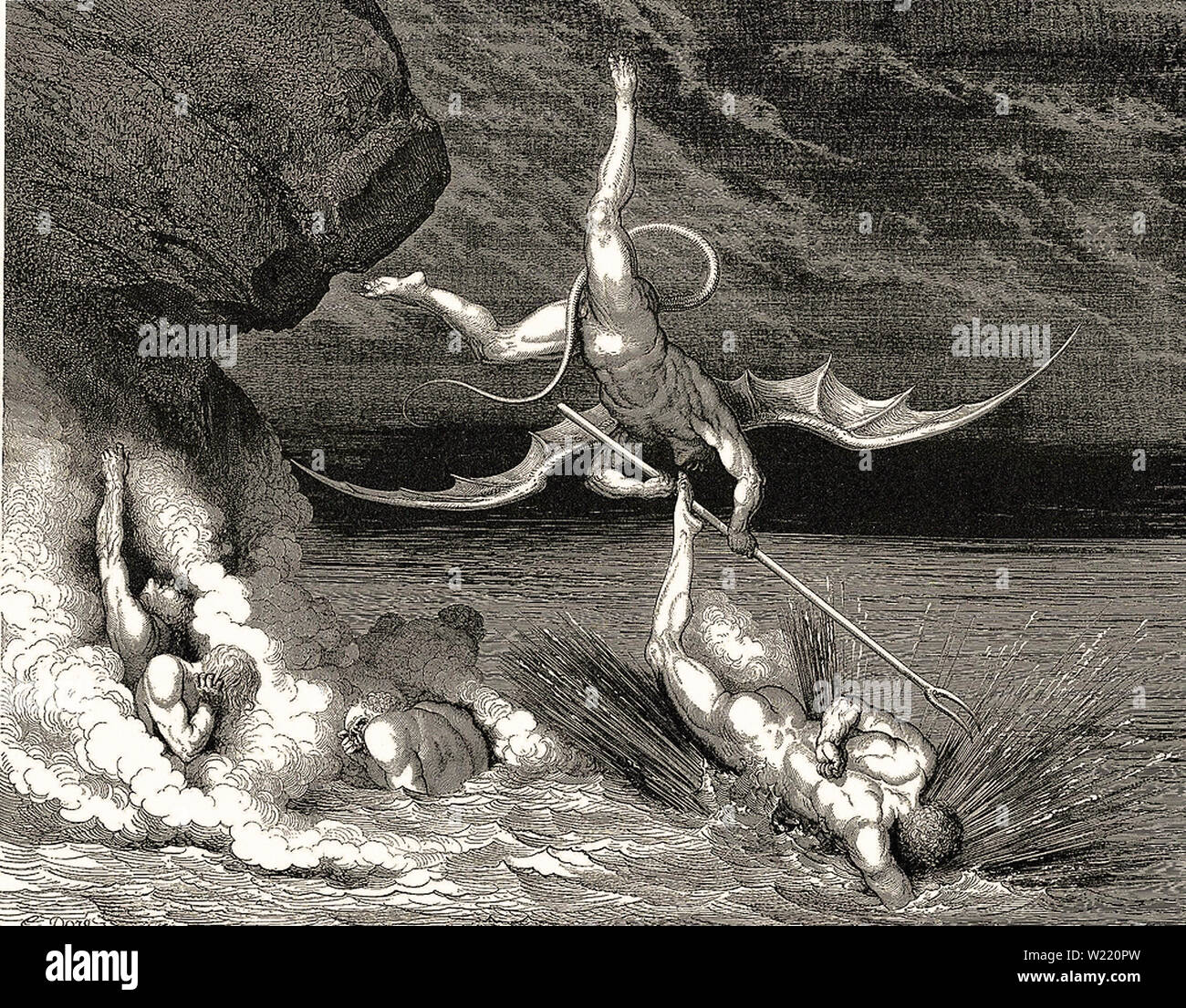 Gustave Doré - Inferno Canto 22 1 Stock Photo - Alamy