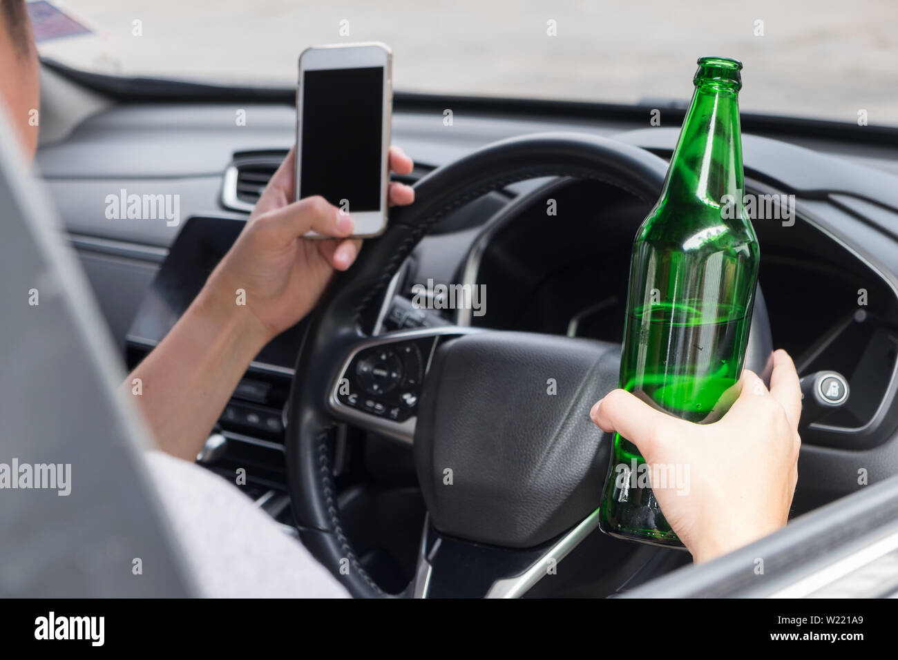 No Drinking And Driving Warning Sign High Resolution Stock Photography ...