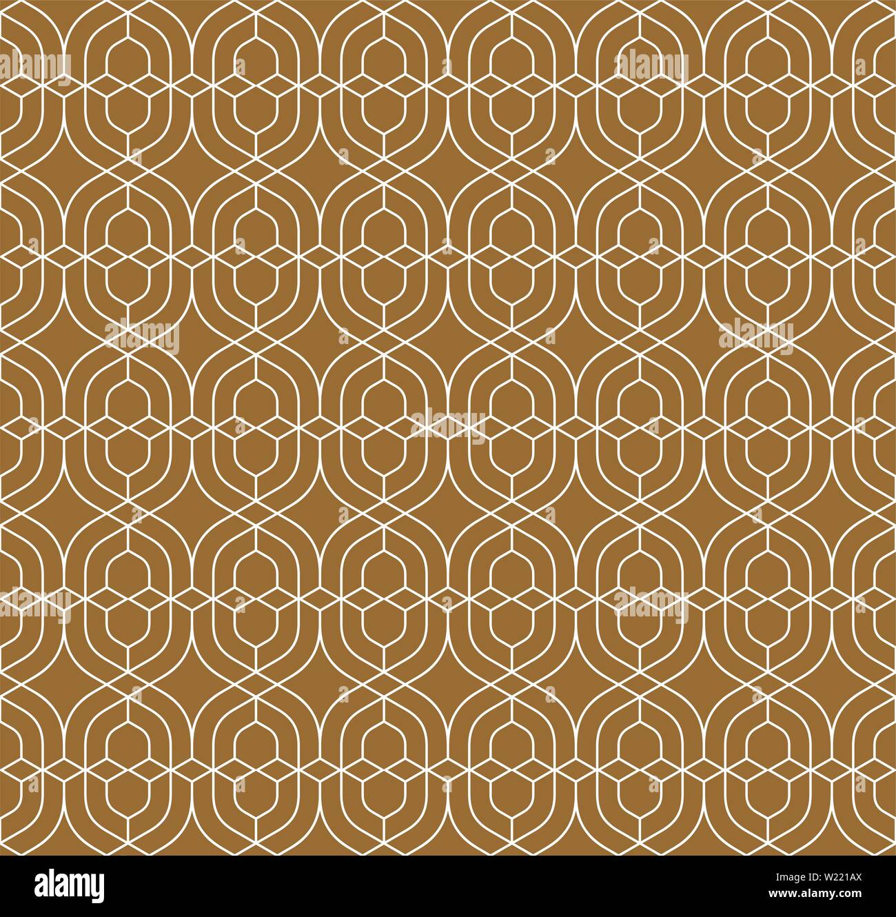 Seamless geometric pattern of intertwining white lines on a brawn ...