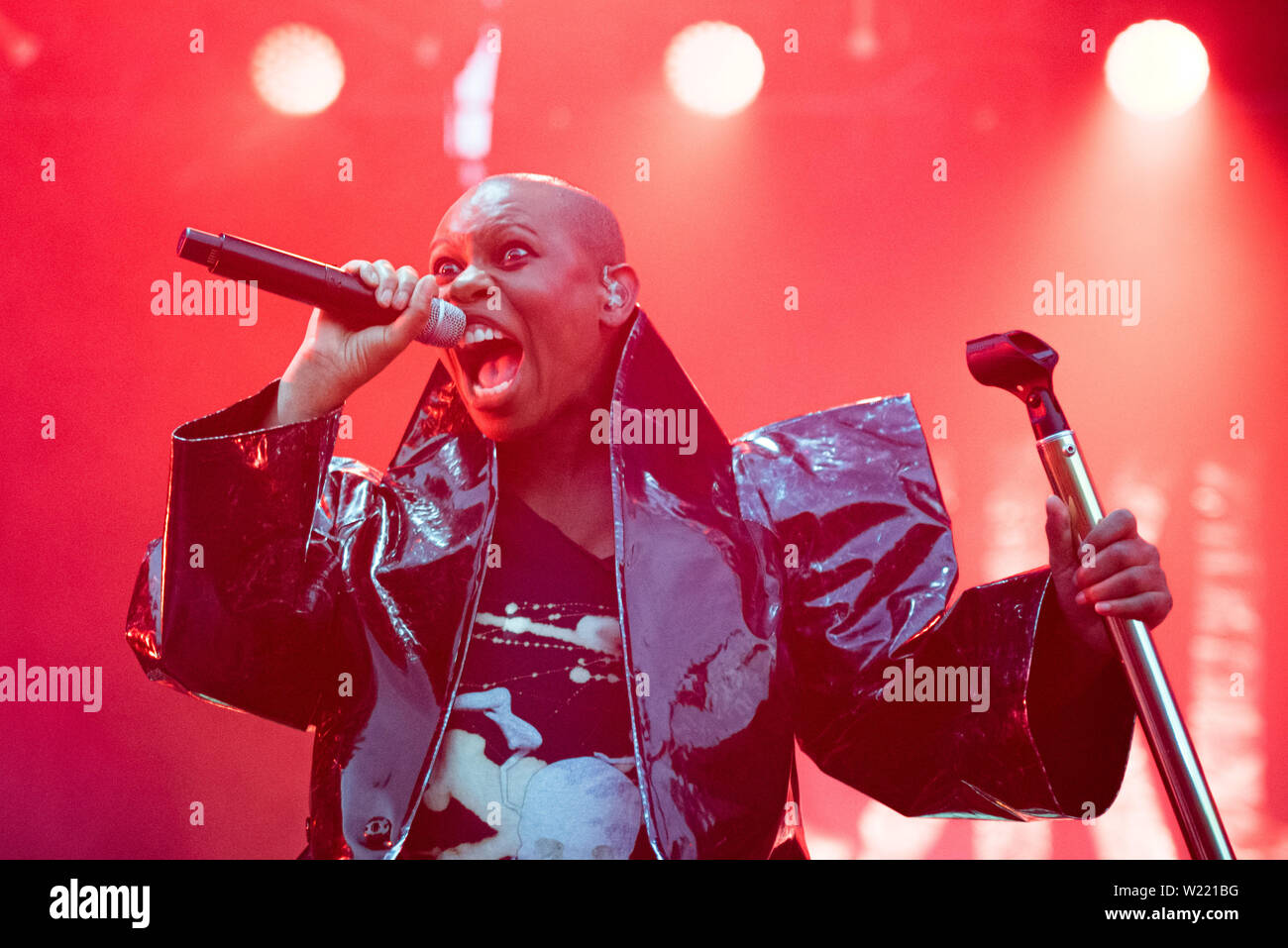 Skin, singer of the British band Skunk Anansie, performing live on ...