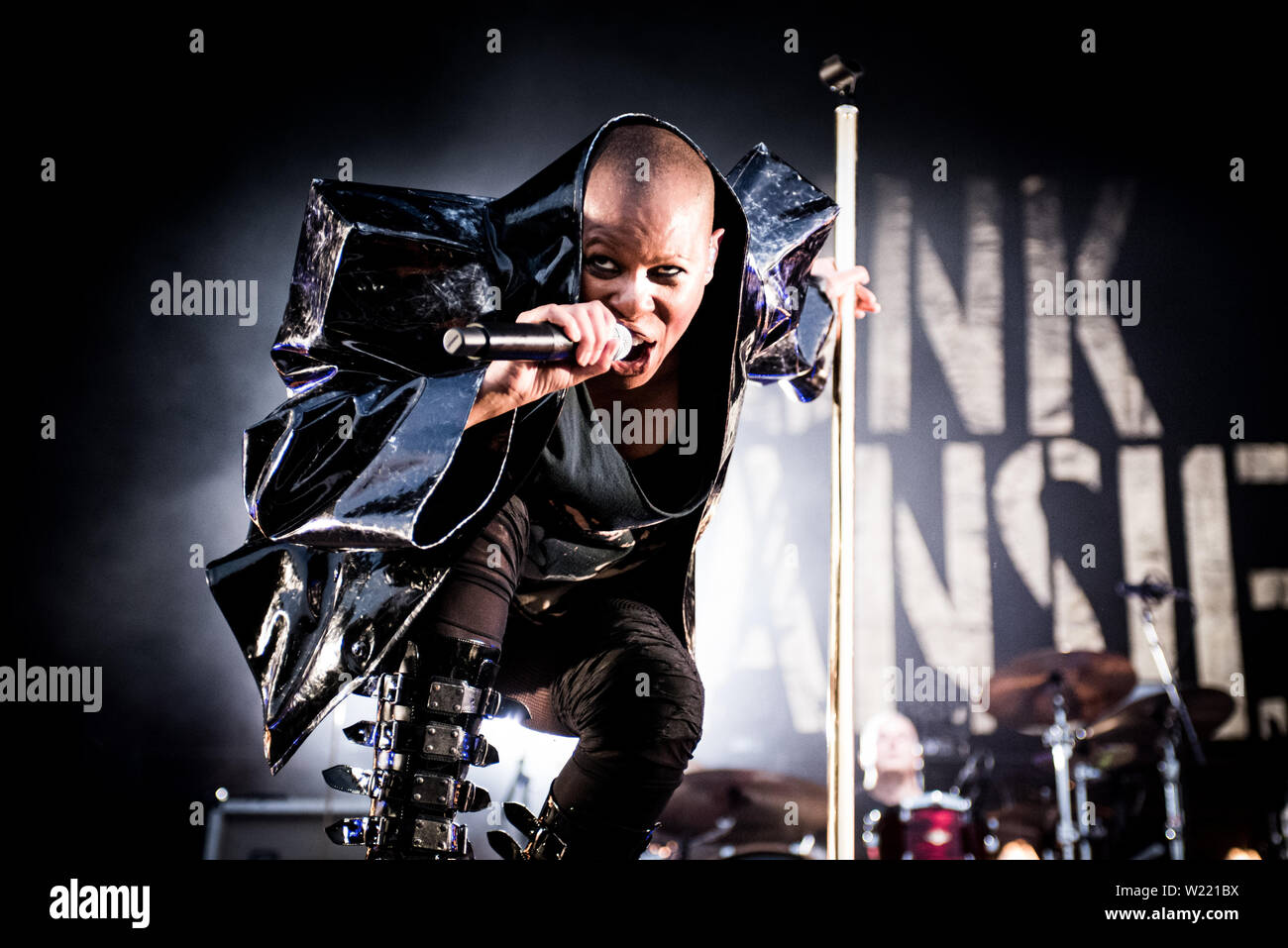 Skin, singer of the British band Skunk Anansie, performing live on ...