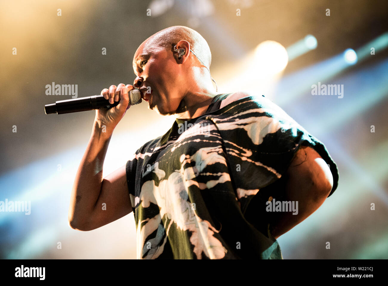 Skin, singer of the British band Skunk Anansie, performing live on ...