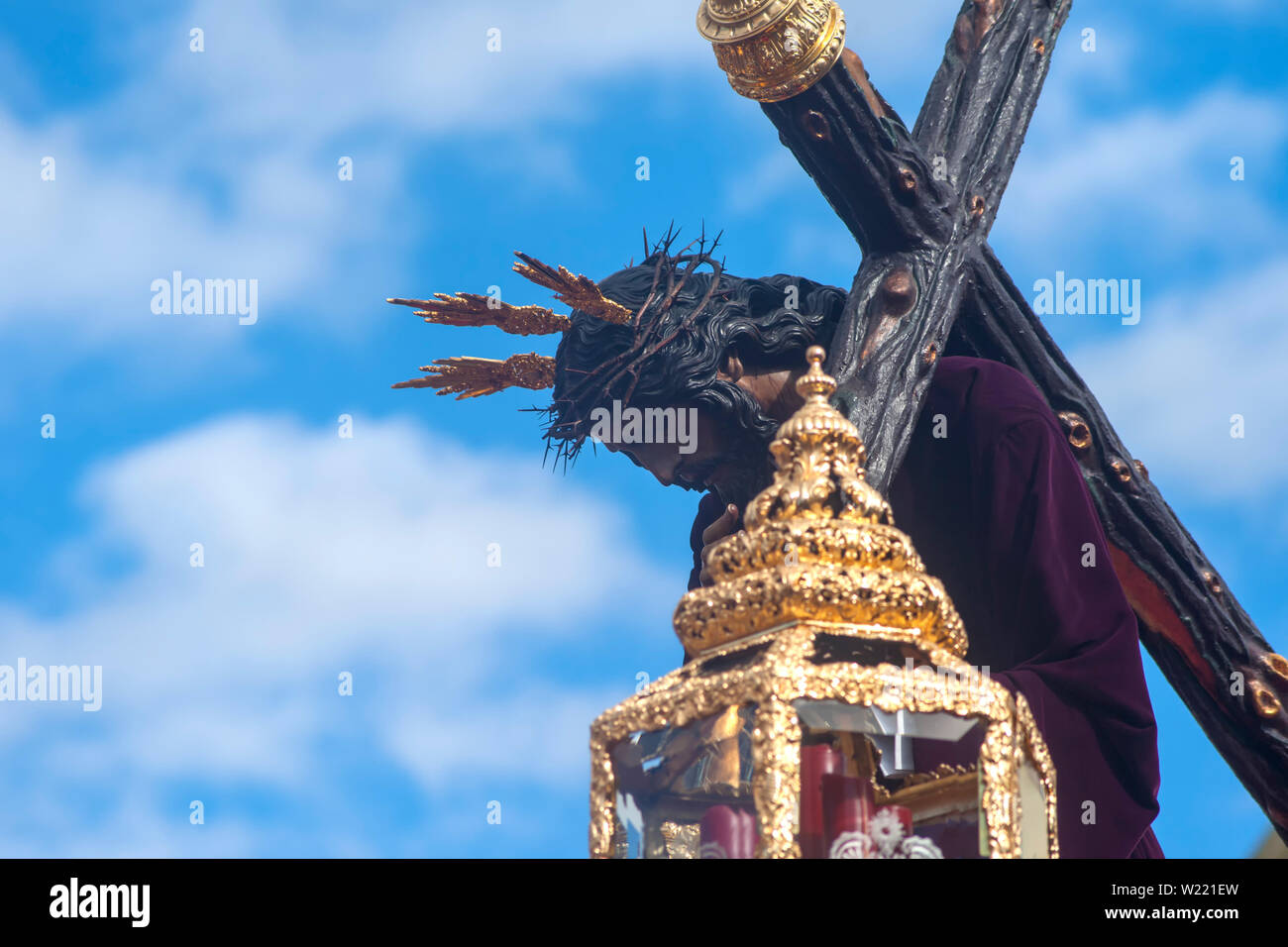 Jesus with the cross, Holy Week in Seville, Brotherhood of San Roque ...