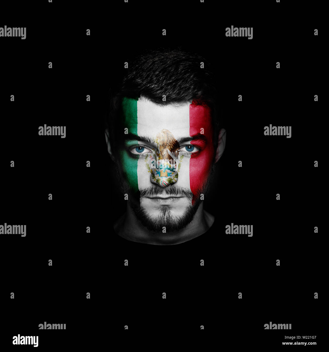 Mexico flag black and white hi-res stock photography and images - Alamy