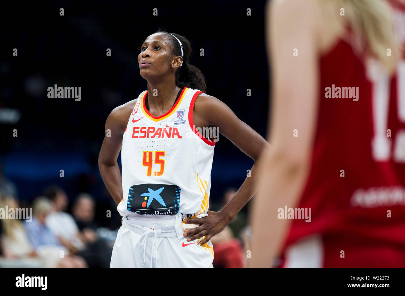 Astou Ndour of ESP prepares to perform free throw Stock Photo - Alamy