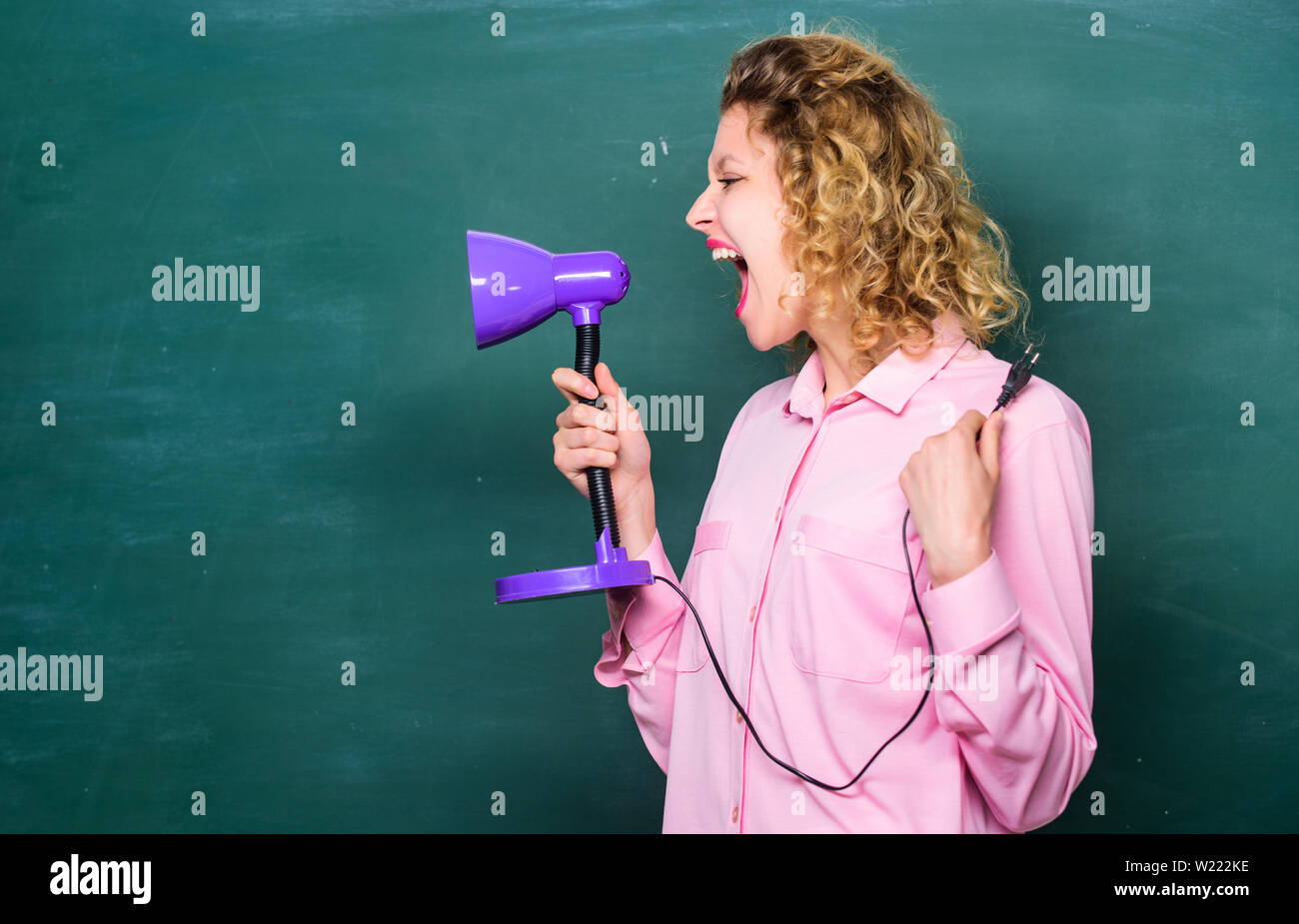 light up your way. education concept. back to school. teacher with lamp ...