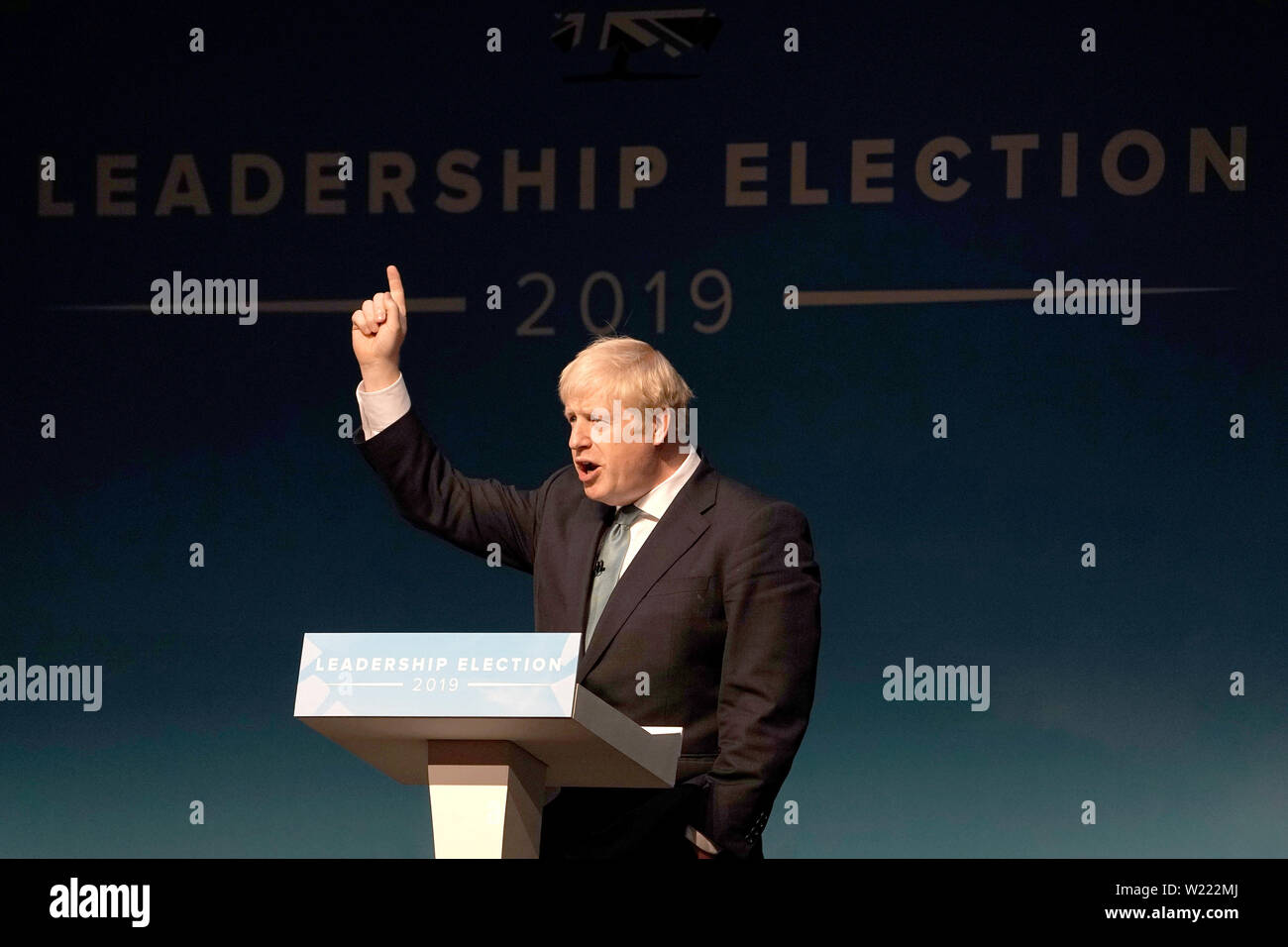 Conservative party leadership contender Boris Johnson during a Tory ...