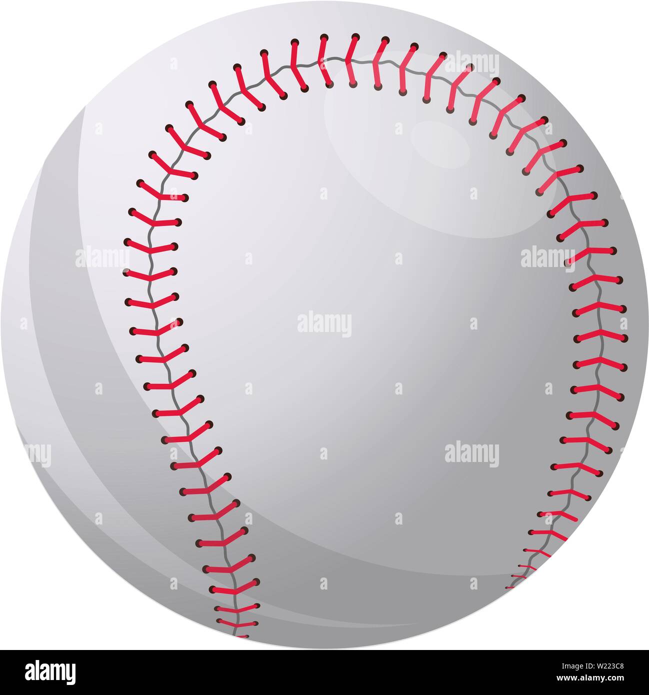Baseball ball. SoftBall Base Ball. Realistic Baseball Icon. Vector ...