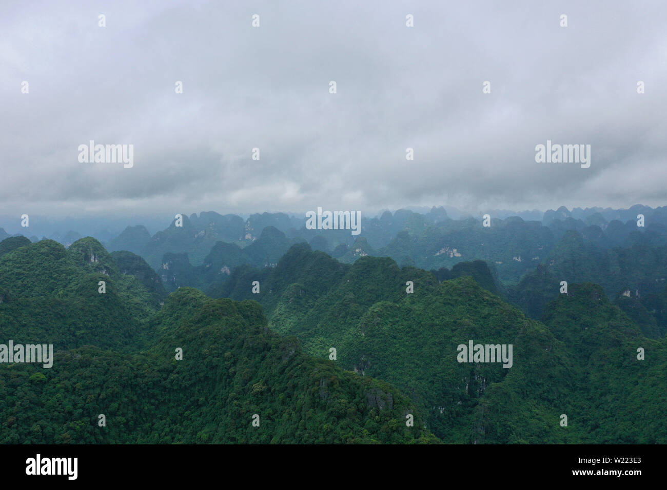 Daxin. 5th July, 2019. Aerial photo taken on July 5, 2019 shows the ...