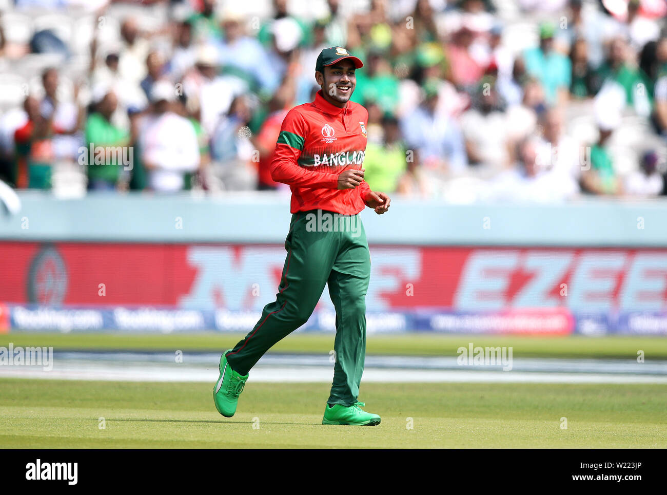 Bangladesh's Mehedi Hasan Miraz celebrates catching out Fakhar Zaman ...