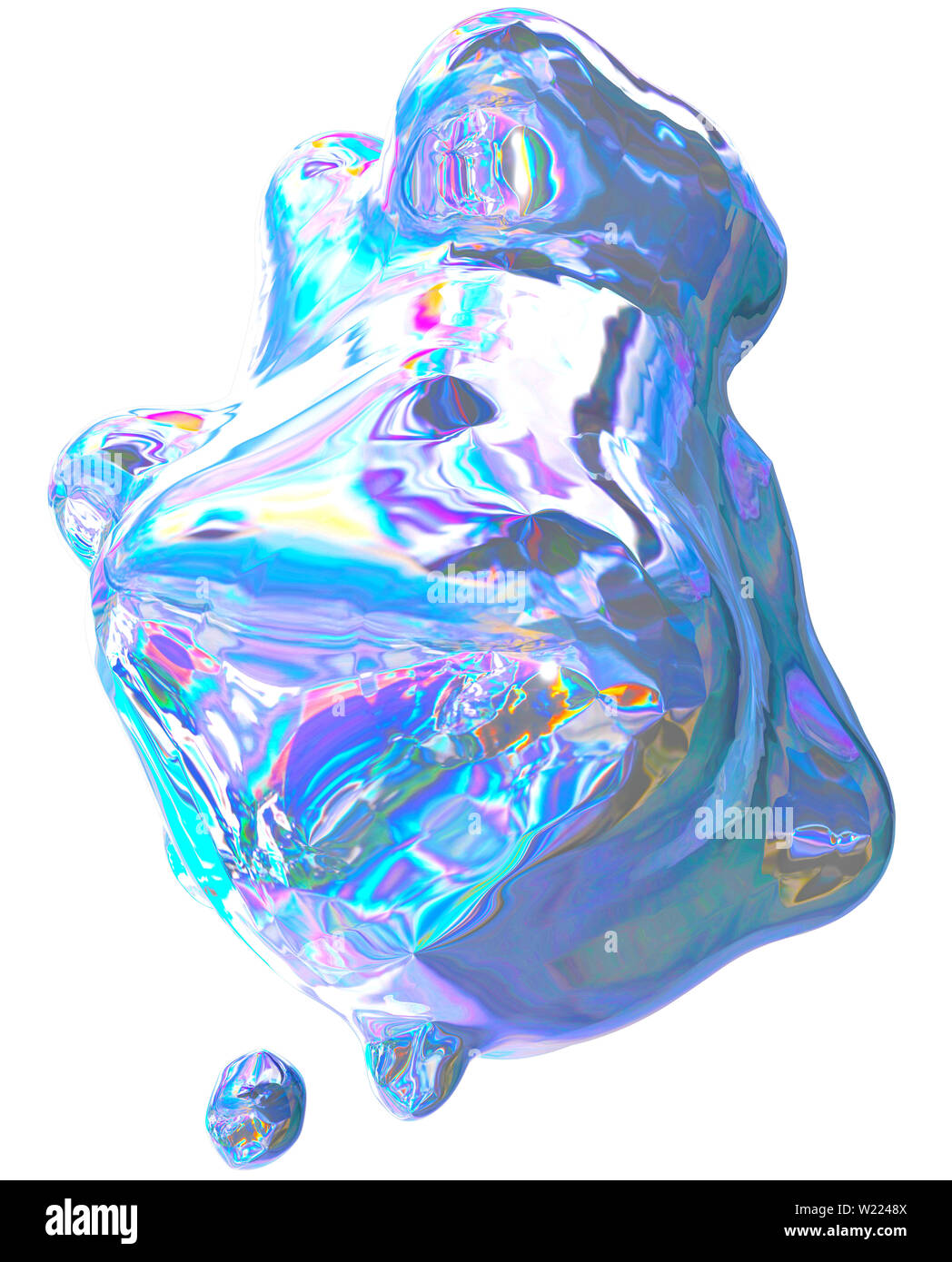 Abstract holographic foil shape. It can be used in print and web design ...