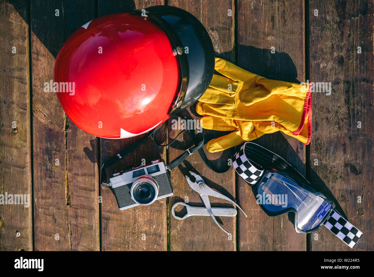 Motorbike accessories hi-res stock photography and images - Alamy