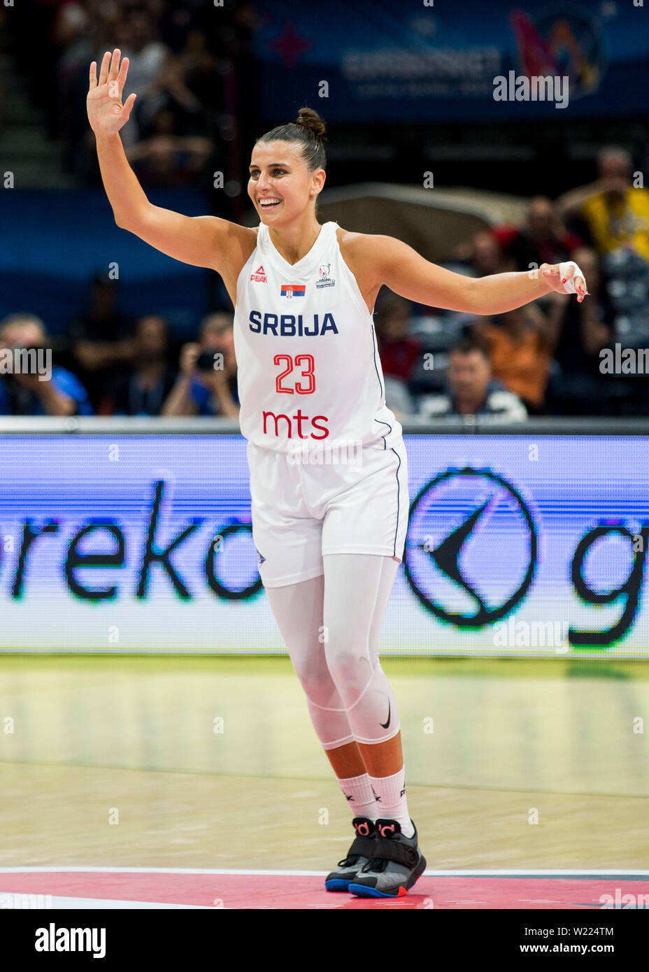 Ana Dabovic of SRB celebrates after scoring for three points Stock ...