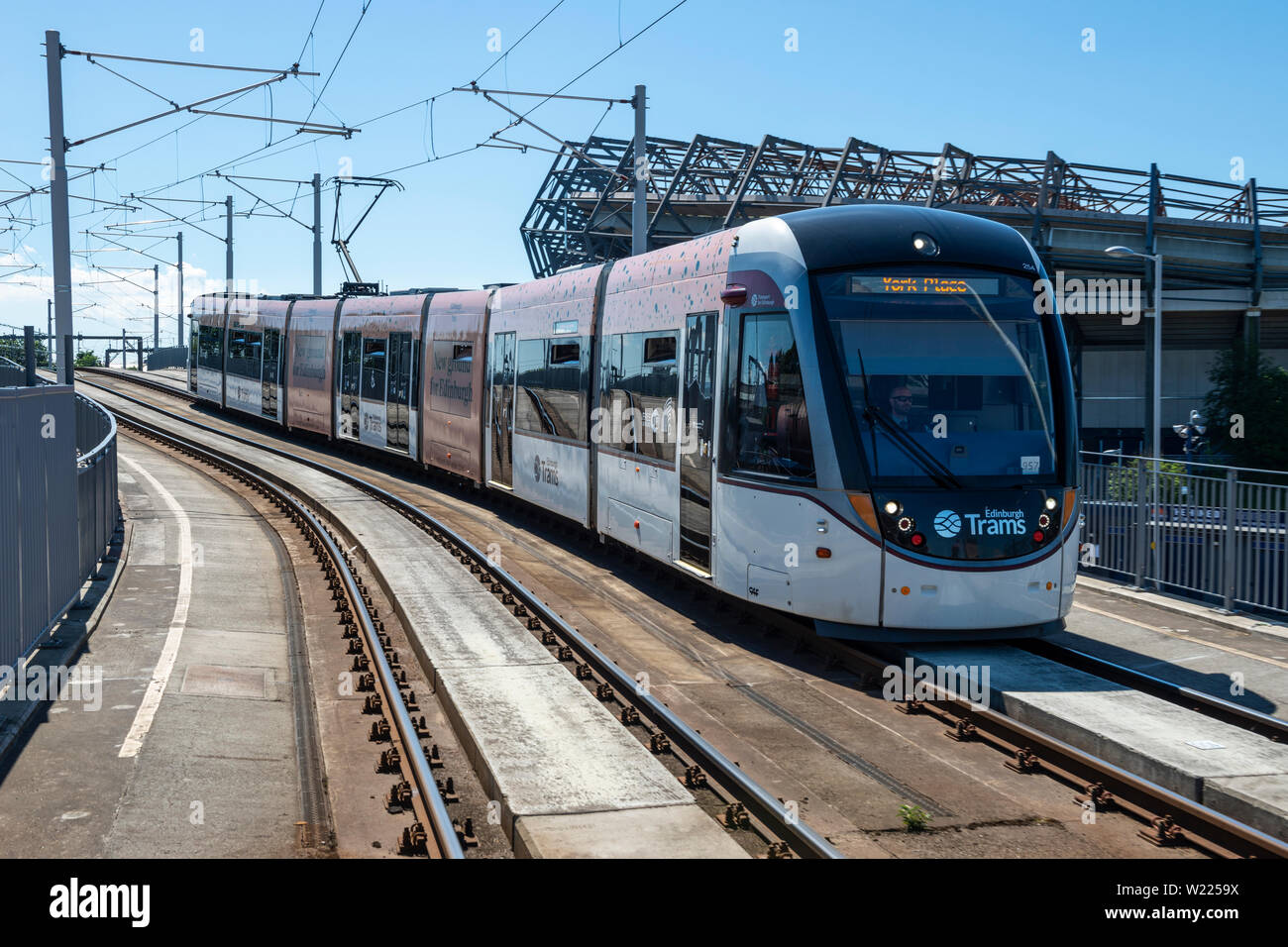 Murrayfield stadium tram stop hi-res stock photography and images - Alamy