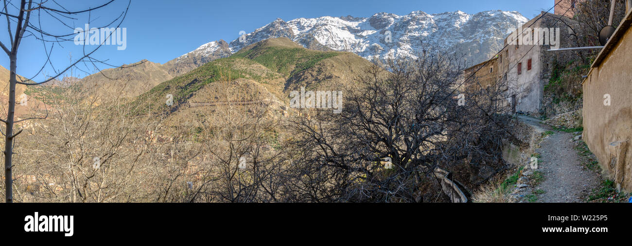 Imlil city in the Atlas Mountains of Morocco Stock Photo - Alamy