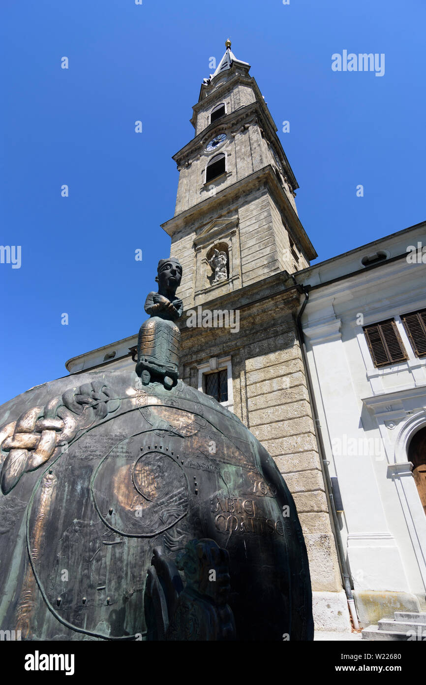 Mattsee: Bronze sculpture of Tassilo III, Duke of Bavaria, collegiate ...