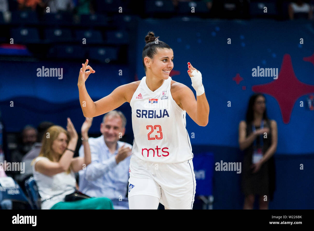 Ana Dabovic of SRB celebrates after scoring for three points Stock ...