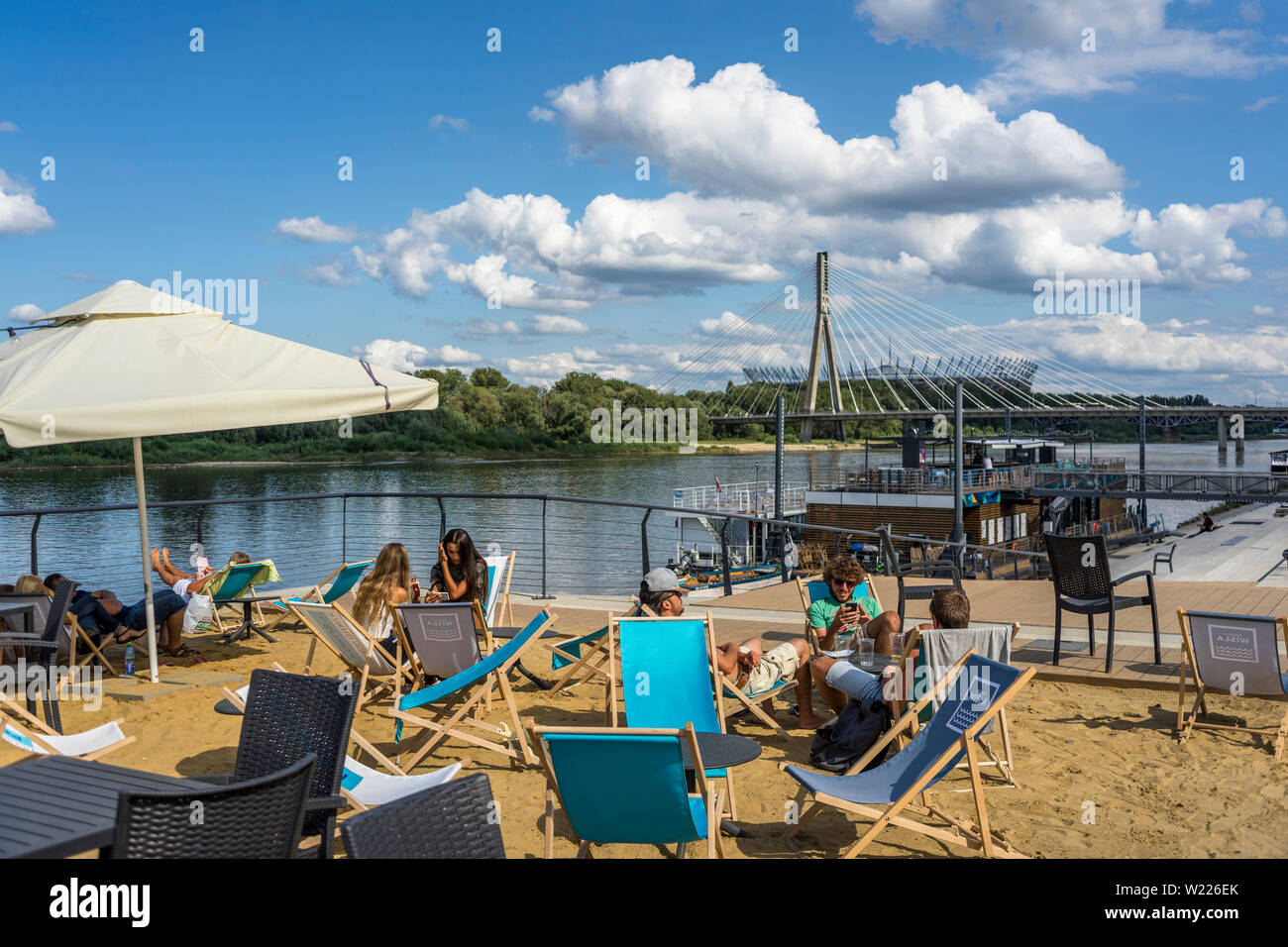 A beach bar at Generała George’a Smitha Pattona in Warsaw, Poland 2018 ...