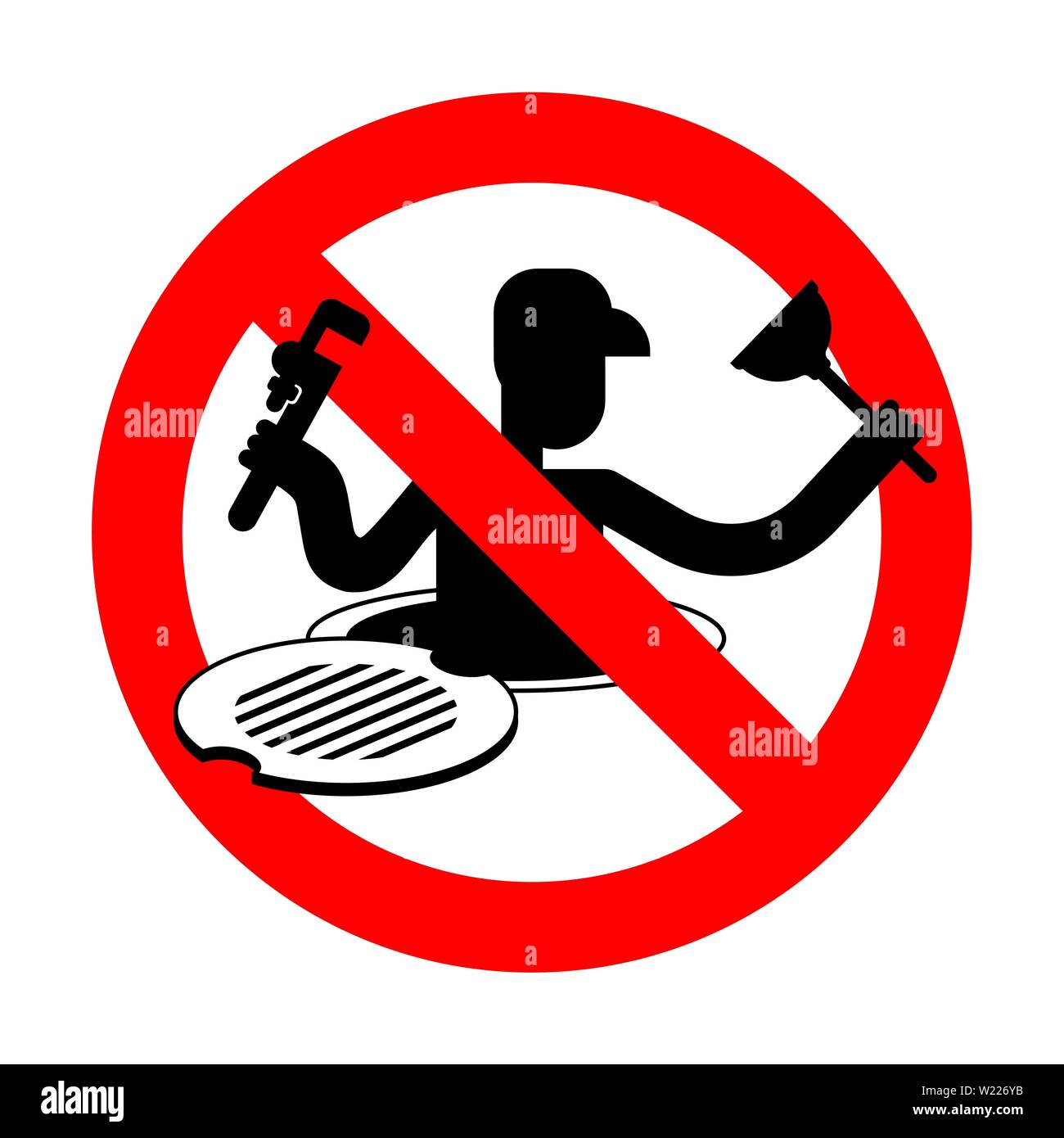 Sewer worker water Cut Out Stock Images & Pictures - Alamy