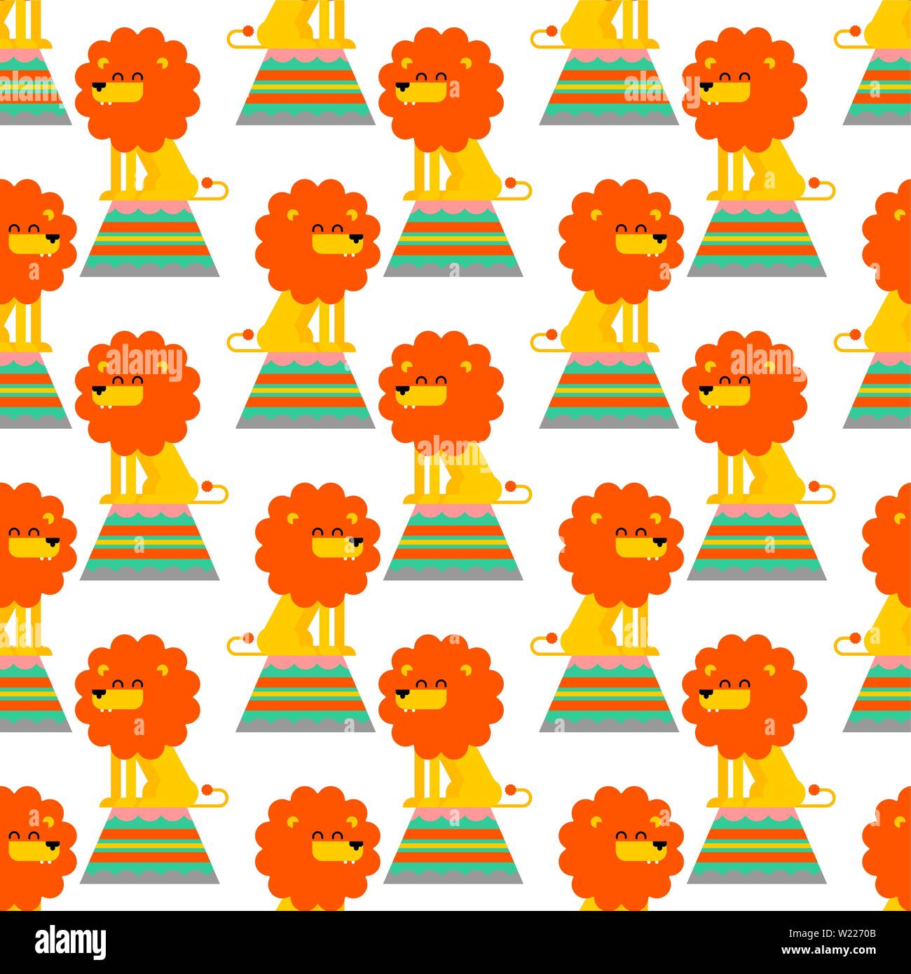 Lion pattern seamless. Leo background . Beast texture. Vector ornament ...