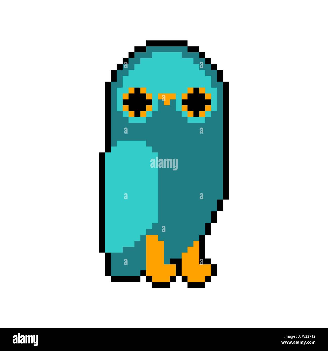 Owl pixel art. eagle-owl 8 bit. Pixelate bird Stock Vector Image & Art ...