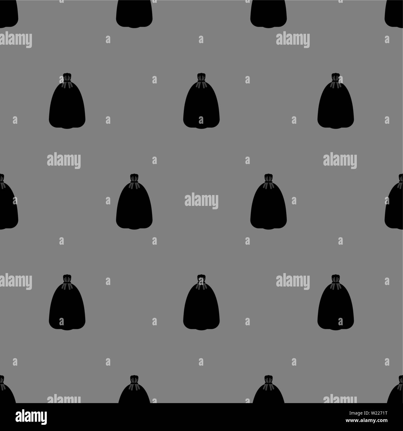 Garbage bag pattern seamless. rubbish black sack background . Vector ...