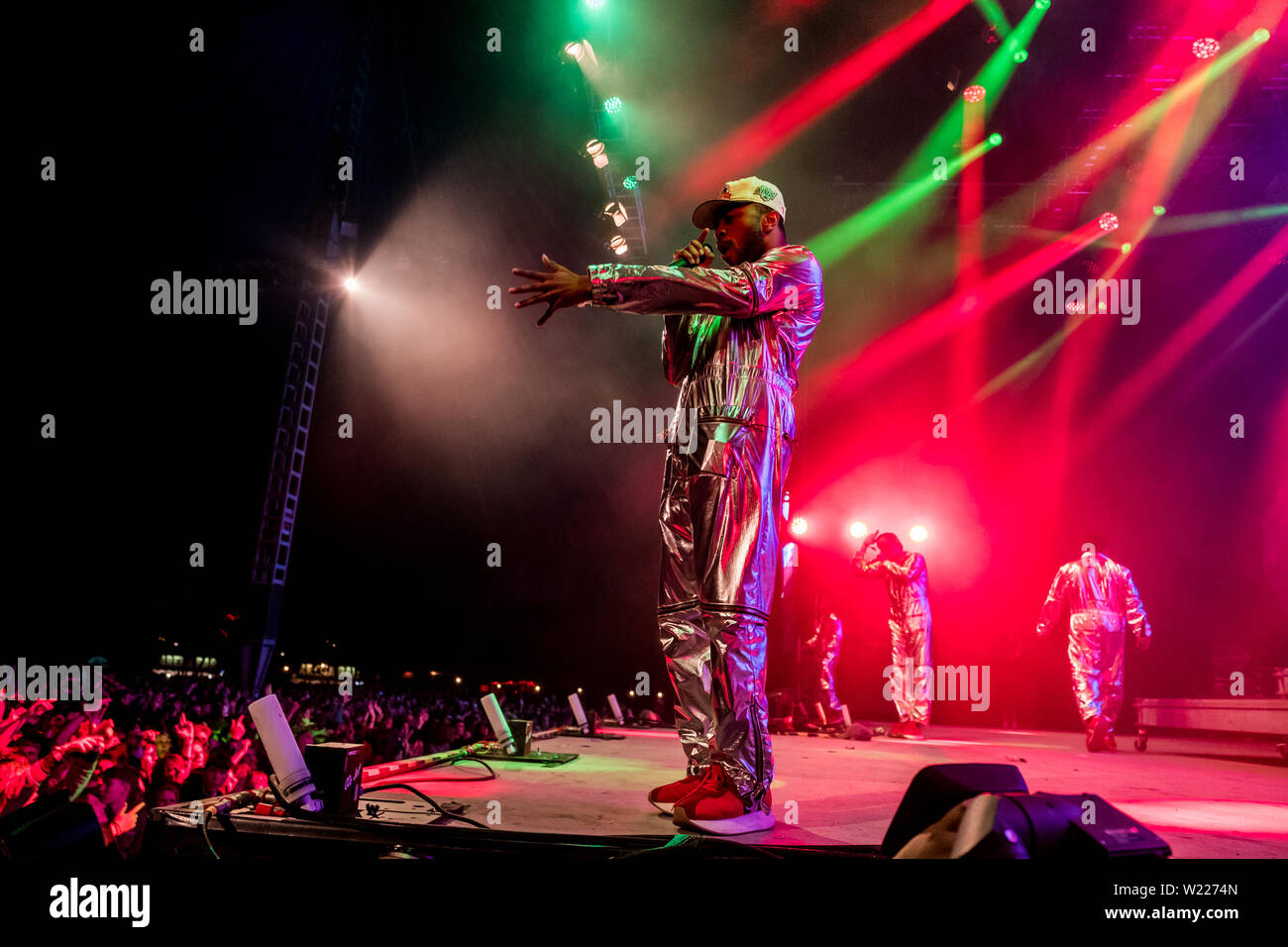 Roskilde, Denmark. July 05th, 2019. The American rap group Brockhampton ...