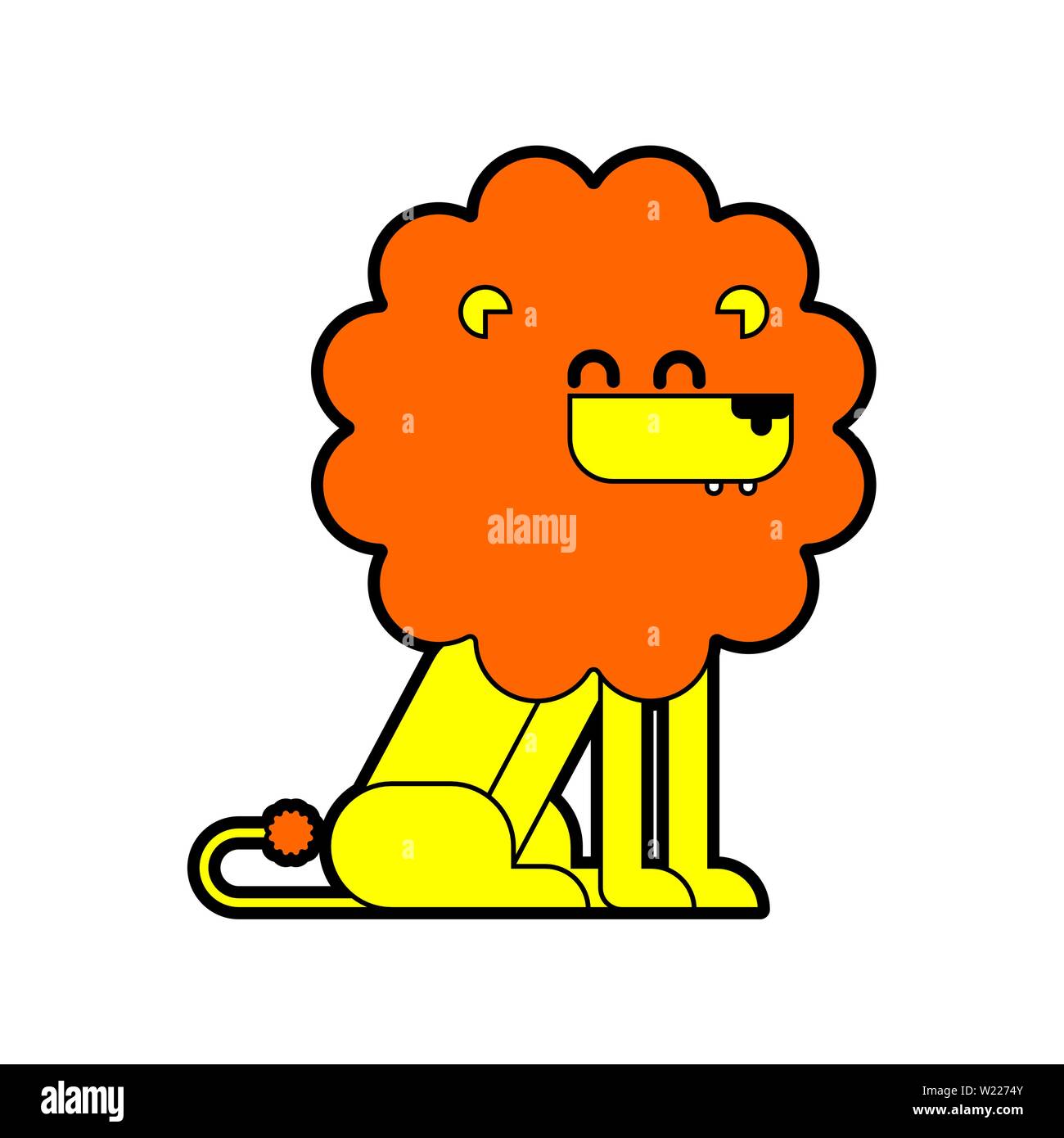 Lion cartoon isolated. Cute Leo Vector illustration Stock Vector Image ...