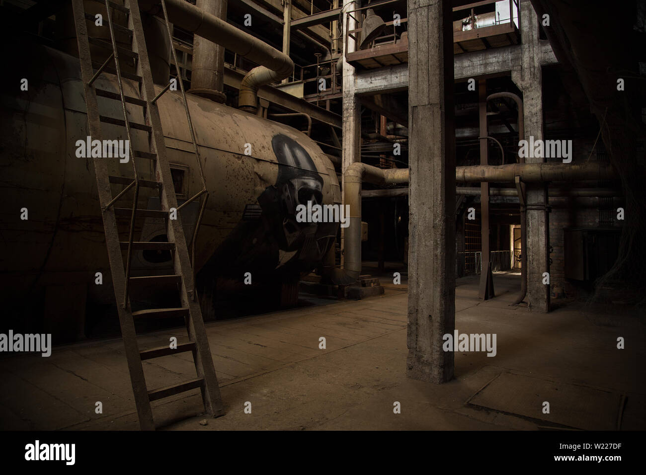 Lost power plant in Germany Stock Photo - Alamy