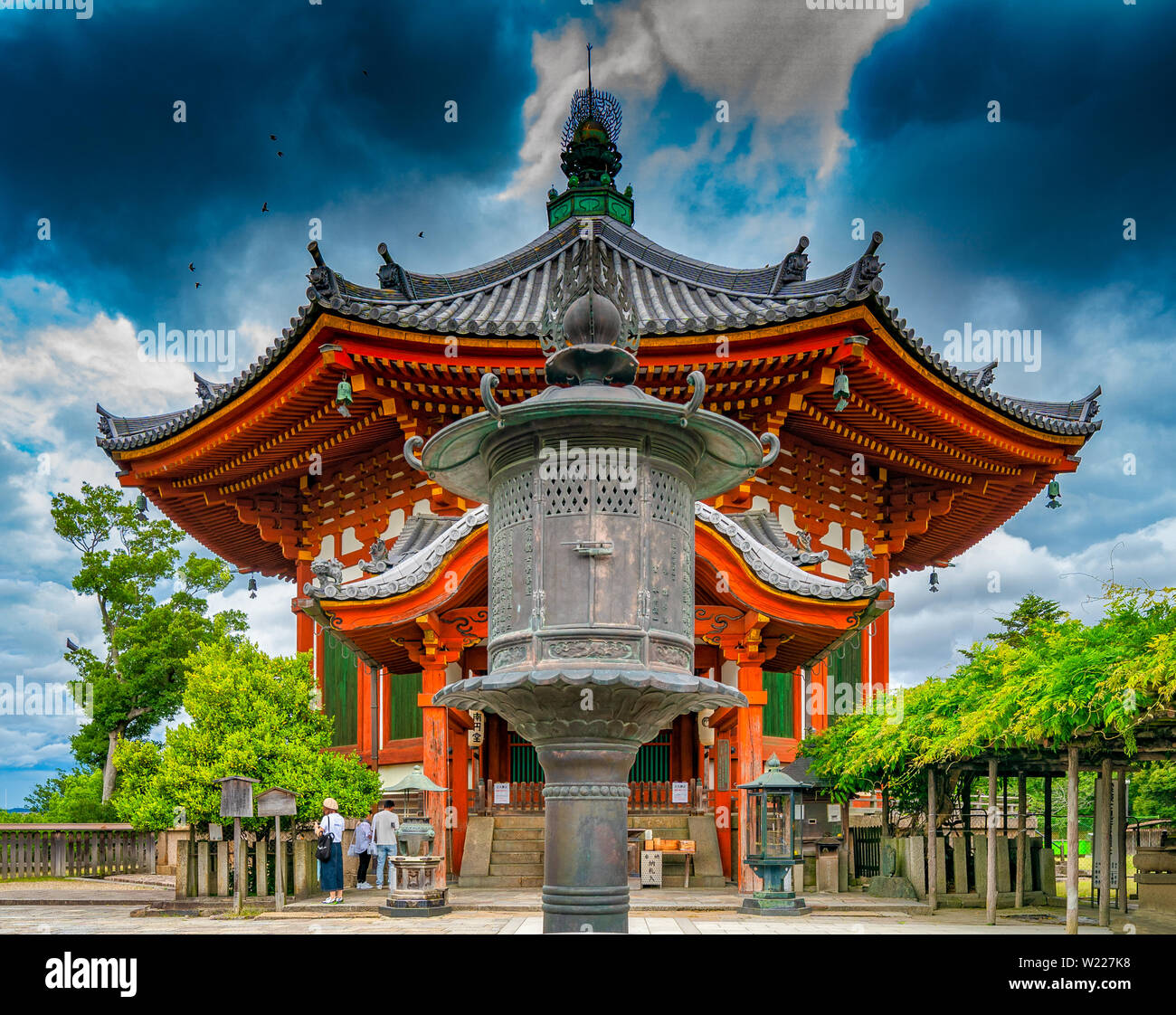 Kōfuku-ji Temple. A complex of Buddhist temple halls & pagodas, withan ...