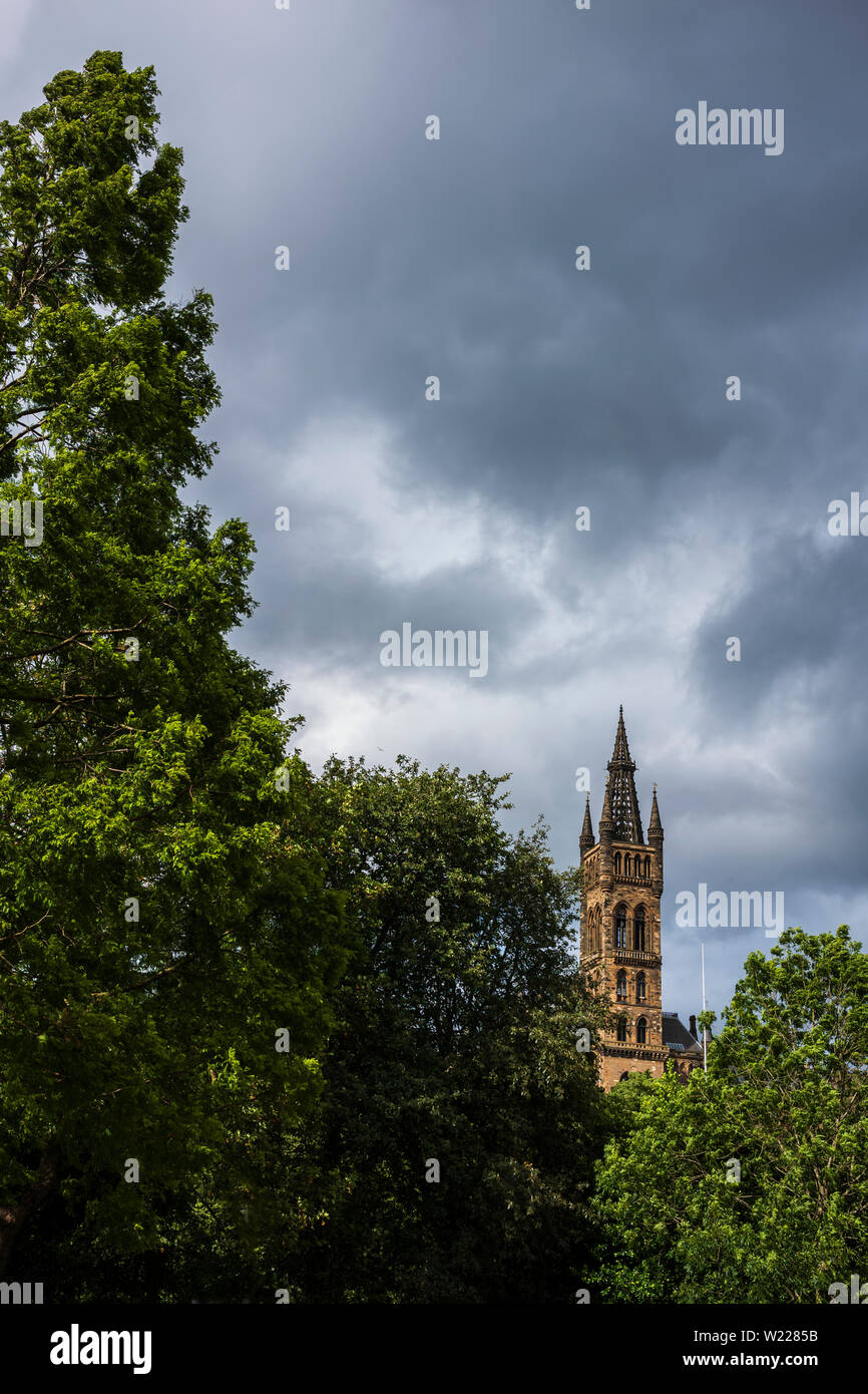 The signature gothic bell tower at Bute Hall at the University of ...