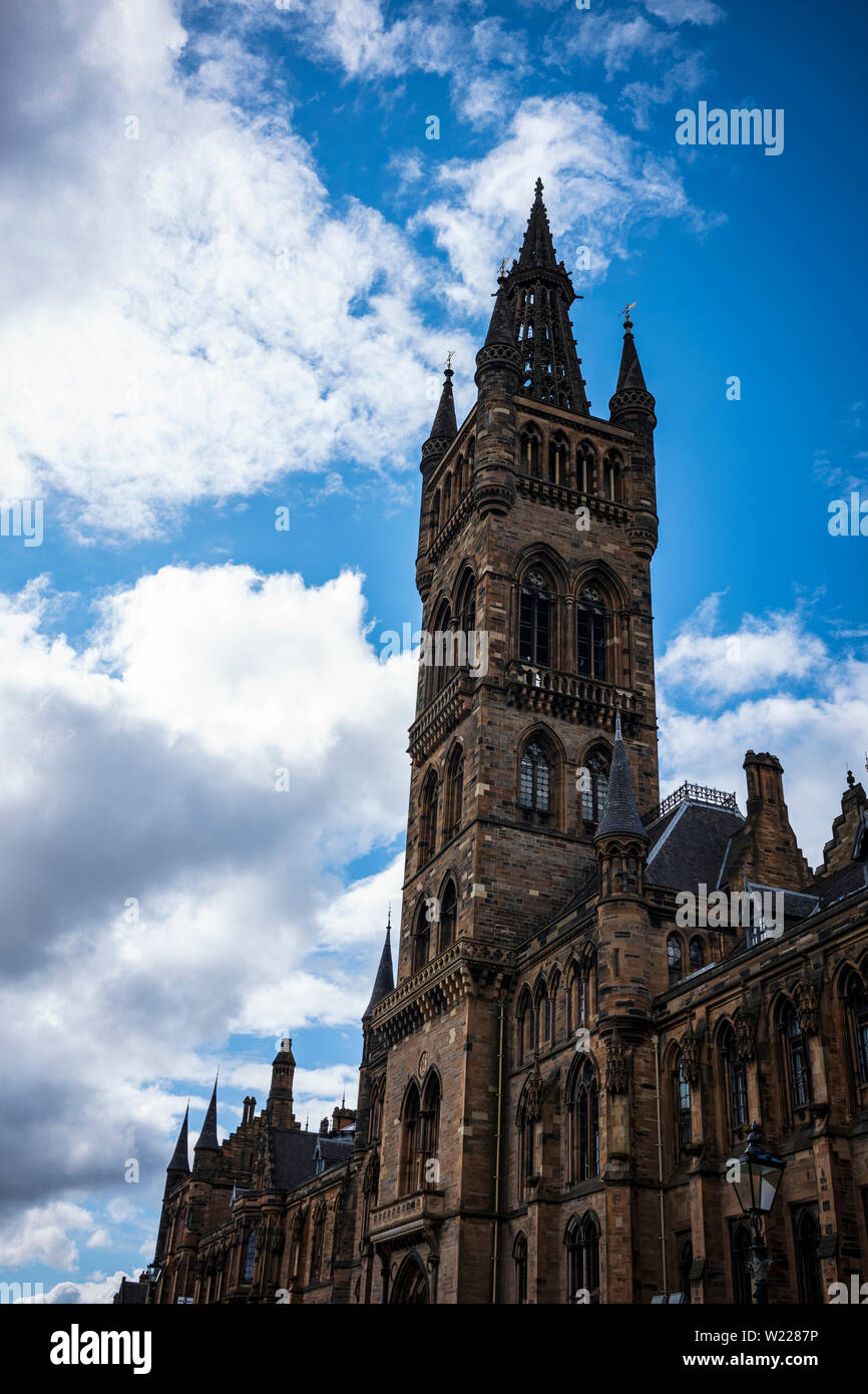 The signature gothic bell tower at Bute Hall at the University of ...